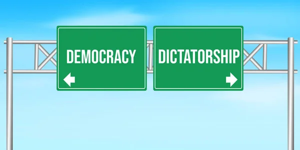 Infographic Definition Of Democracy And Dictatorship