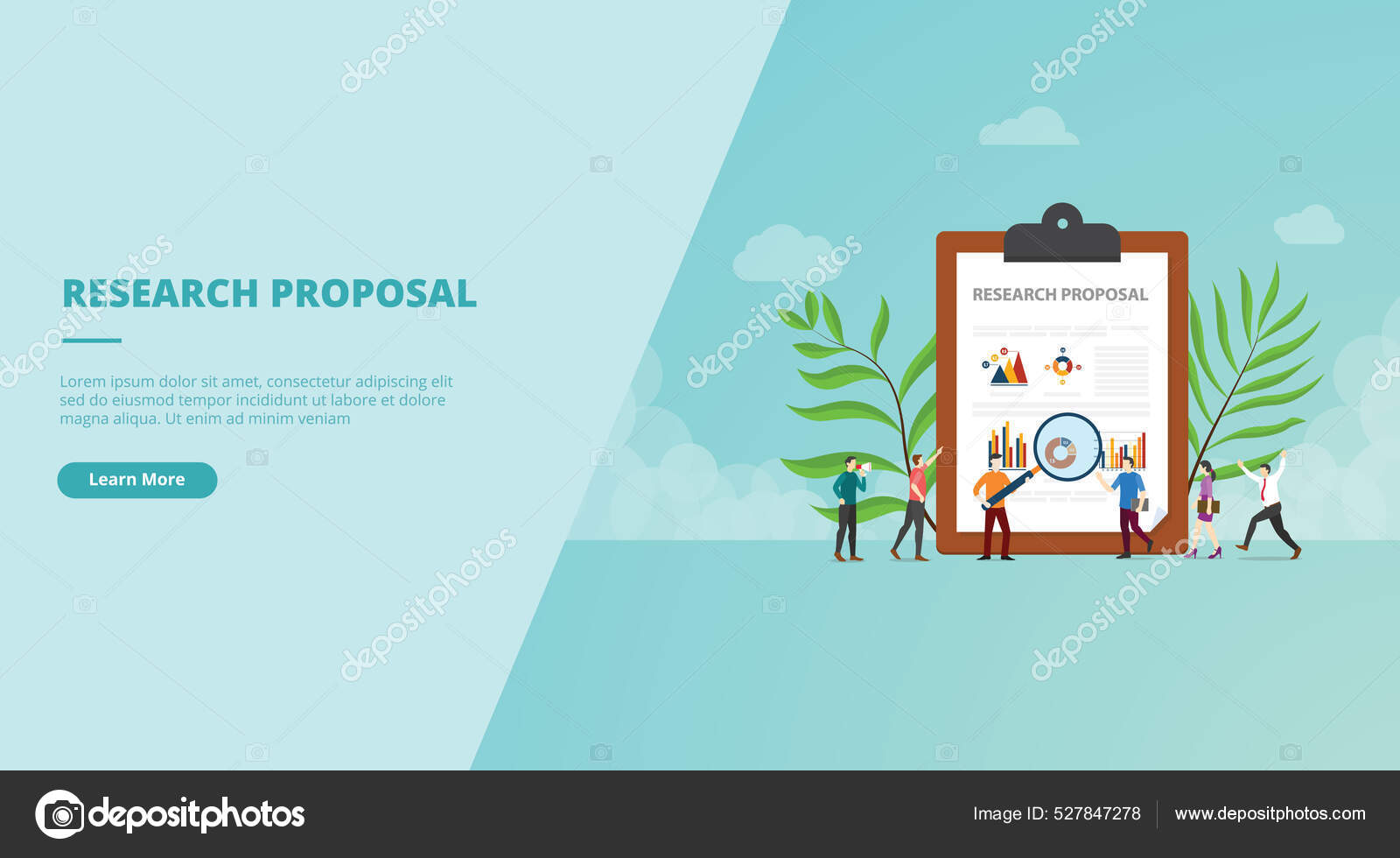 Research Proposal Concept Website Landing Homepage Template Banner ...