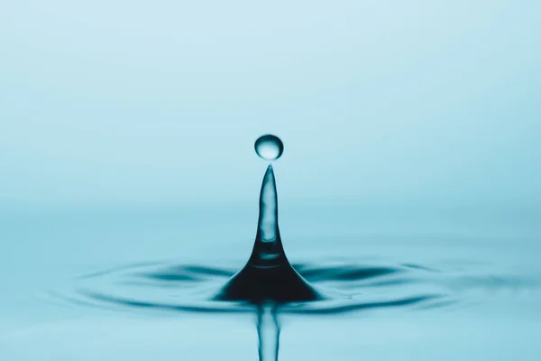 Drops of water and splashes. Blue splash water drop, round water drop ...