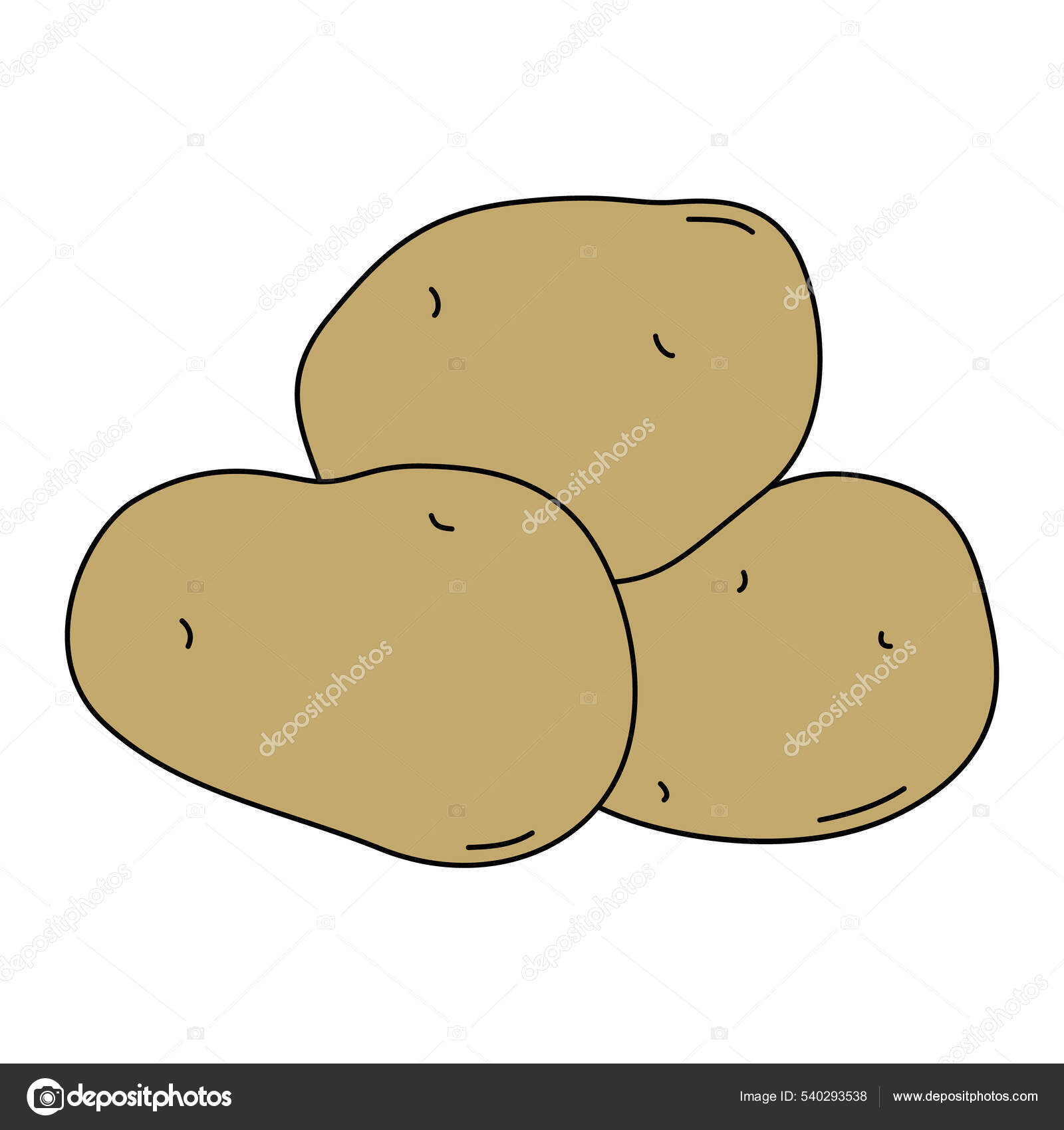 Ilustración Vectorial Dibujos Animados Papa Aislada Sobre Fondo Blanco ...