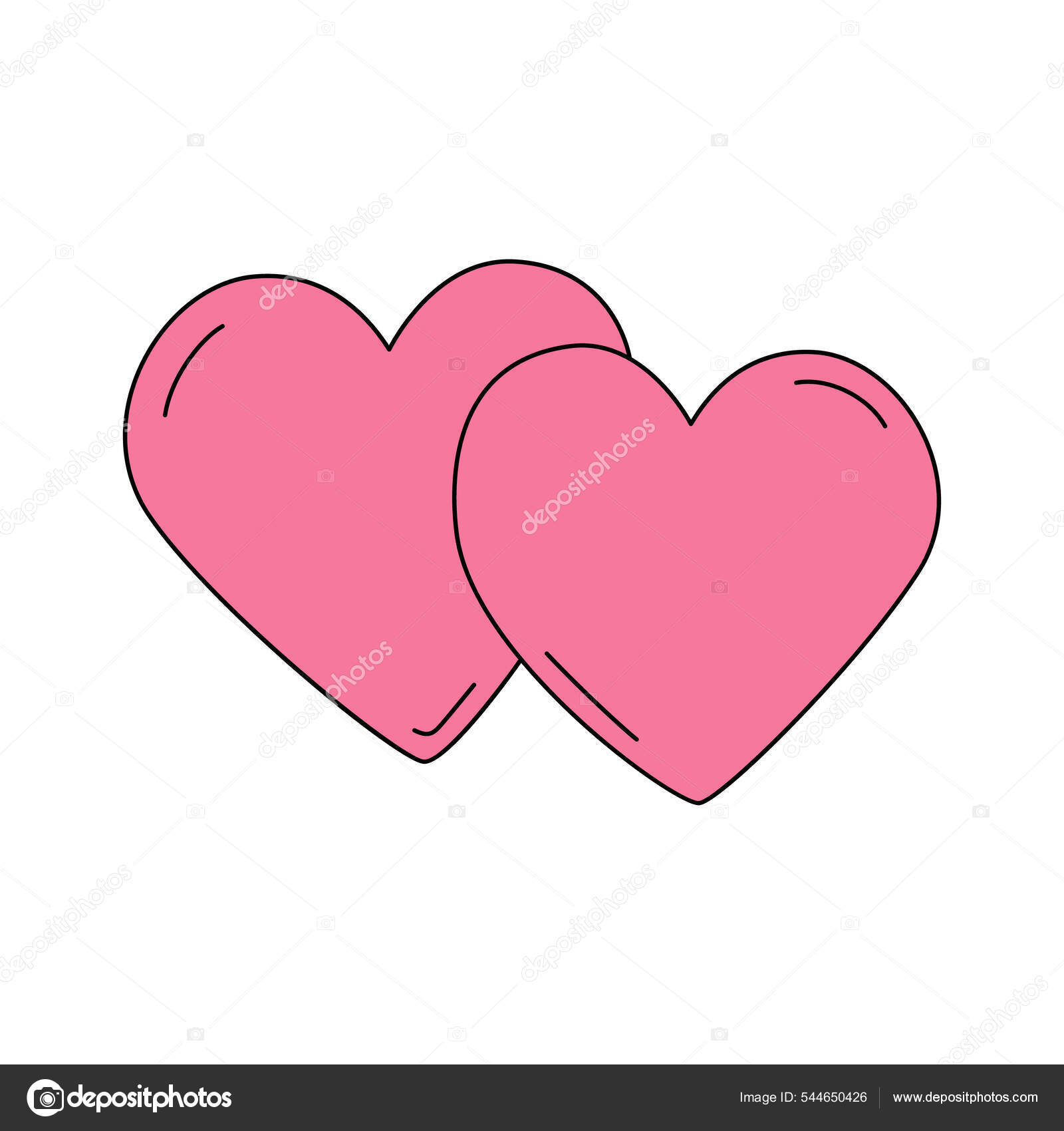 Corazones Y Rosas De Dibujos Animados