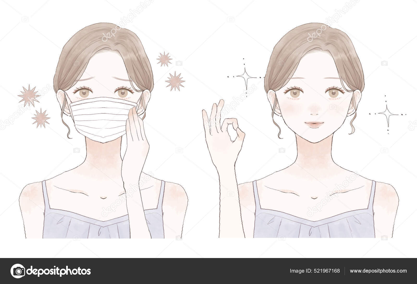 Woman Who Got Sick White Background Stock Vector Image by ©kumgaiyuka ...