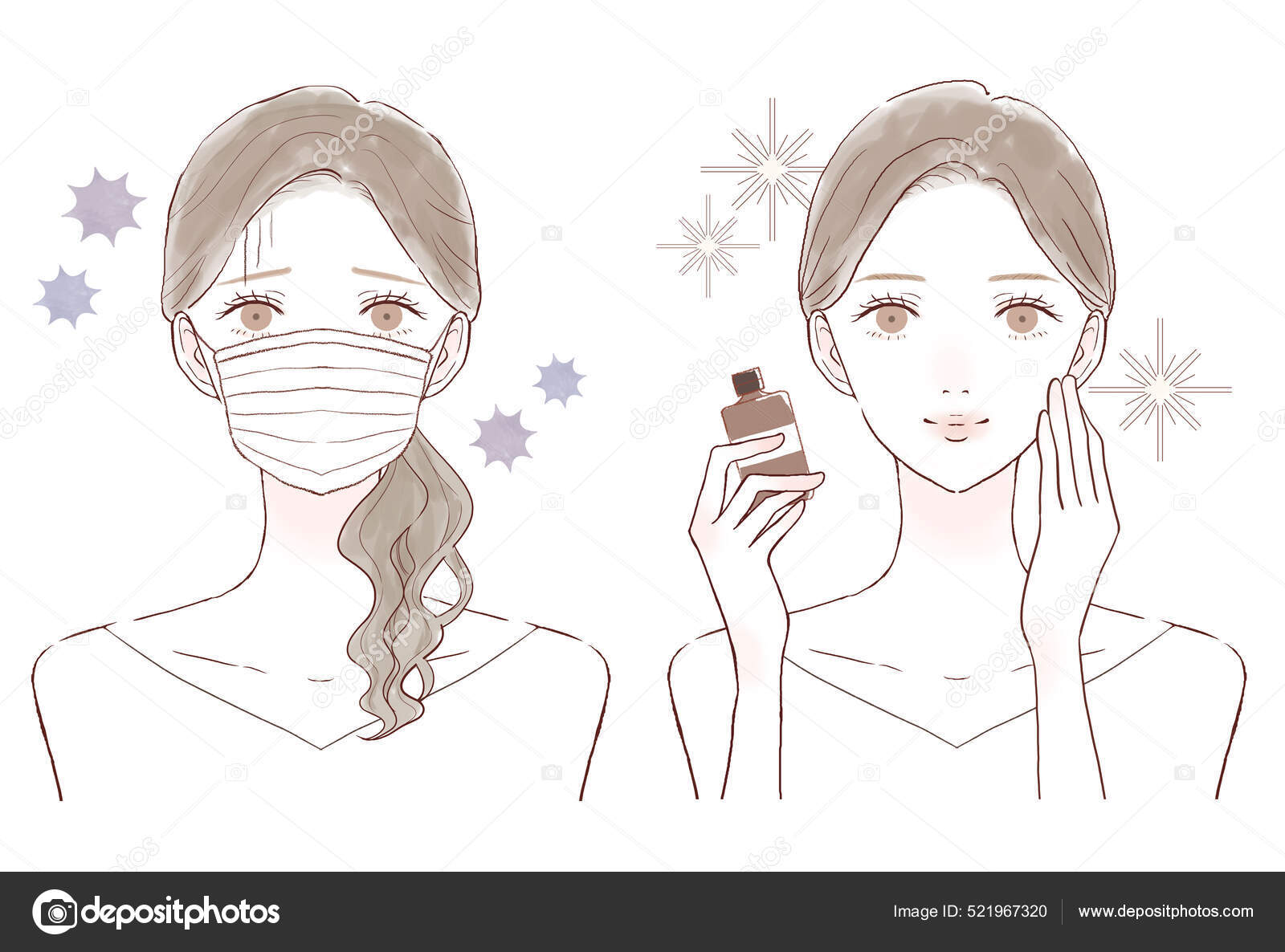 Woman Who Got Sick White Background Stock Vector Image by ©kumgaiyuka ...