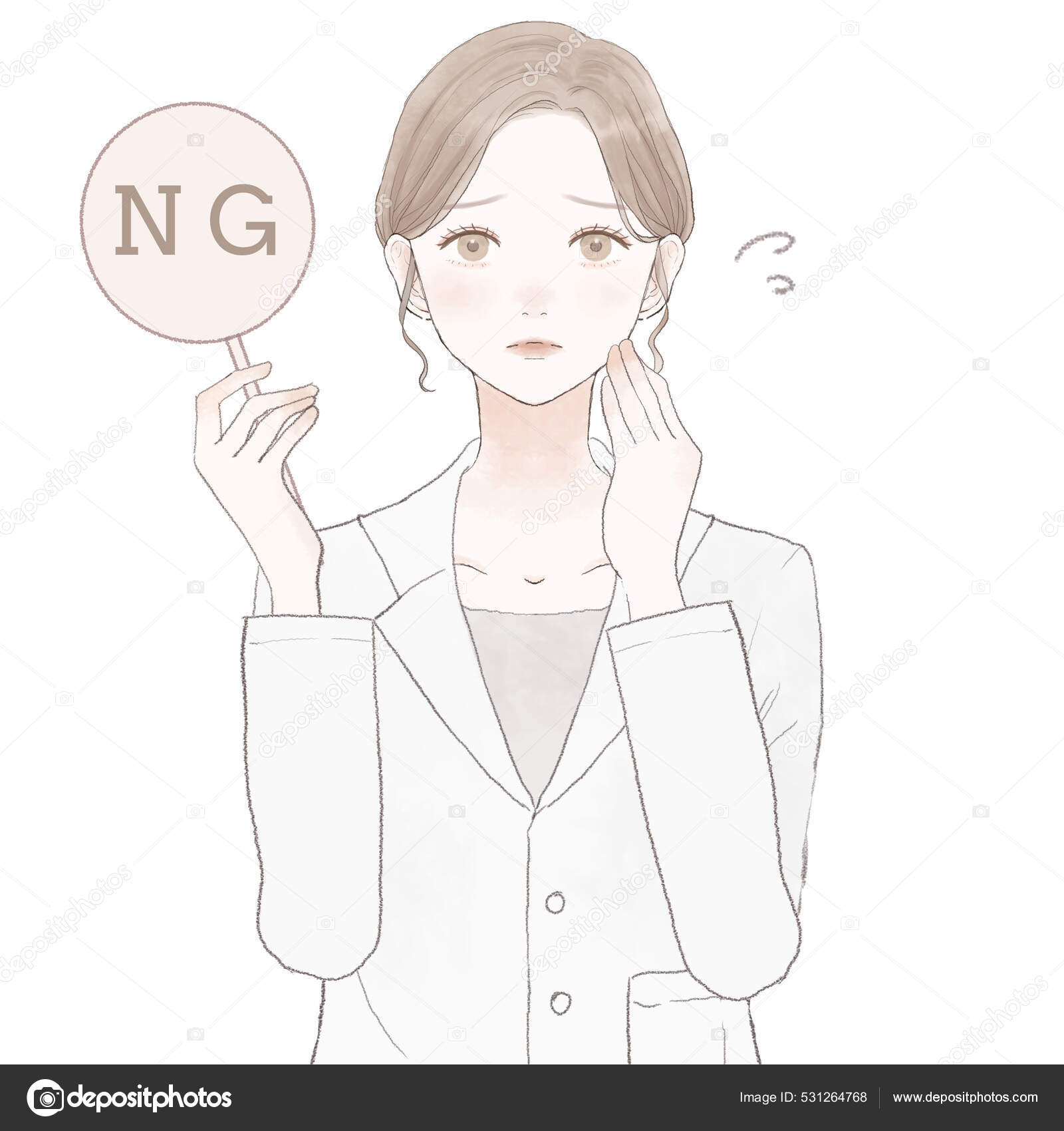 Doctora Con Signo Sobre Fondo Blanco Vector de stock #531264768 de ...