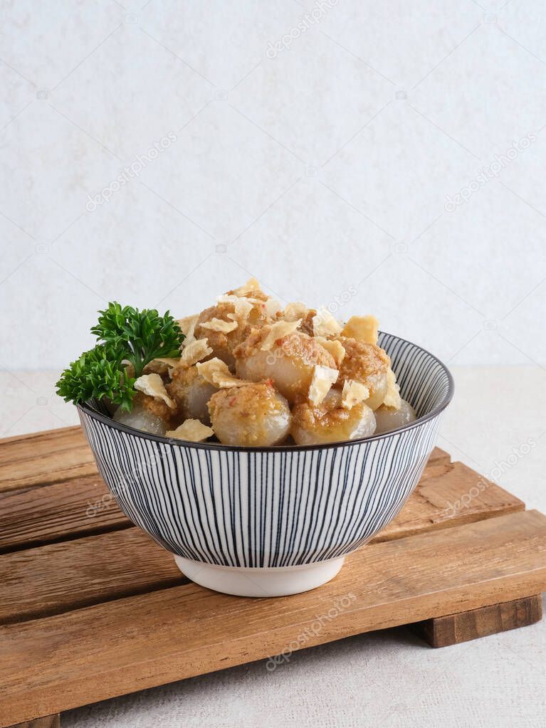 Cilok, comida tradicional de Java Occidental, Indonesia, hecha de ...