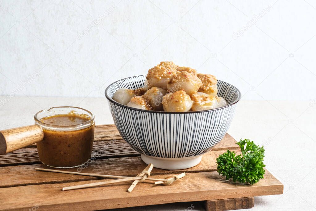 Cilok, comida tradicional de Java Occidental, Indonesia, hecha de ...