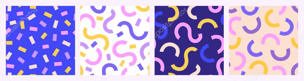 Four square geometric shapes Vector Art Stock Images | Depositphotos