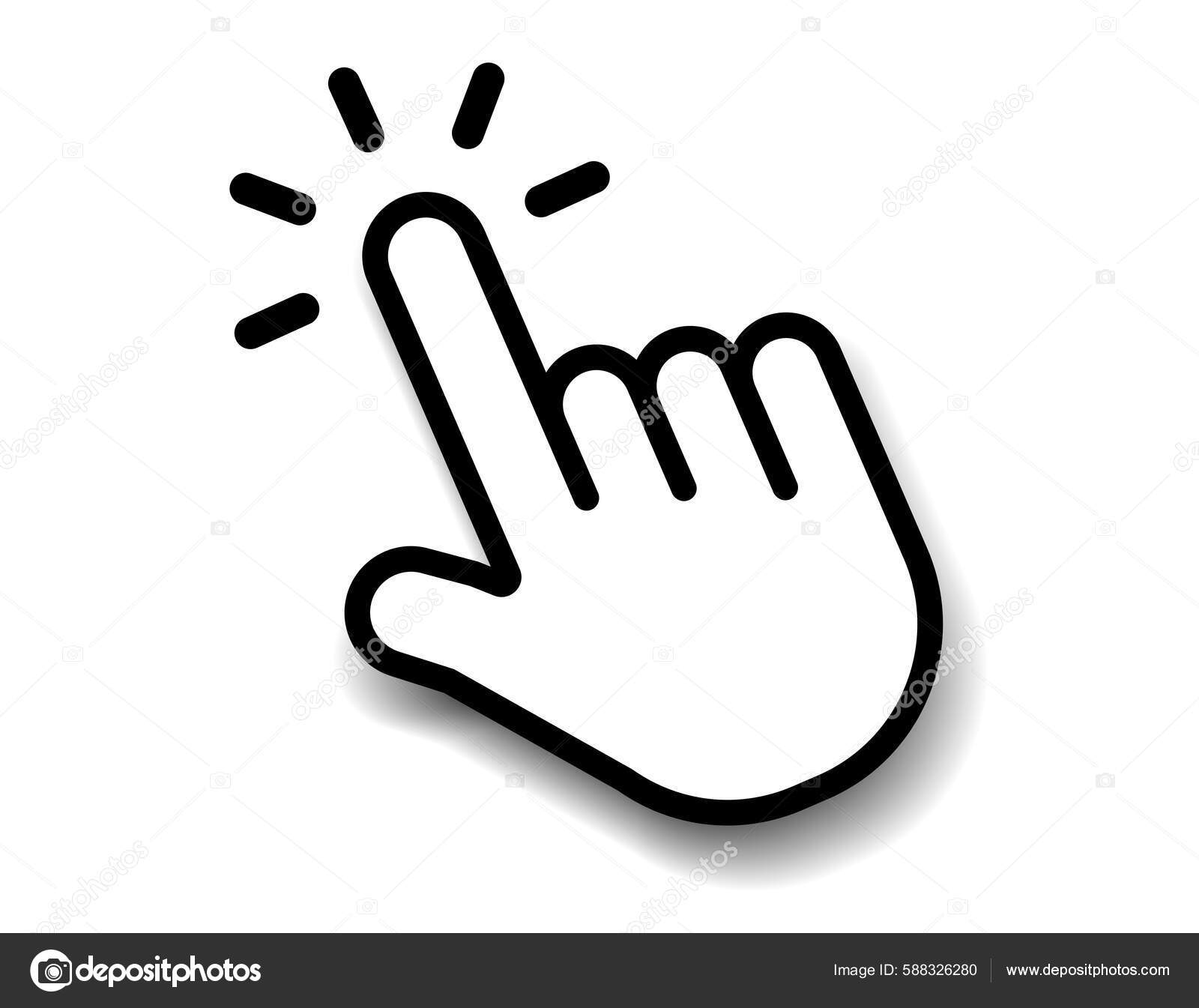 Conjunto Cursor Clic Del Ratón Cursor Mano Haga Clic Icono vector ...