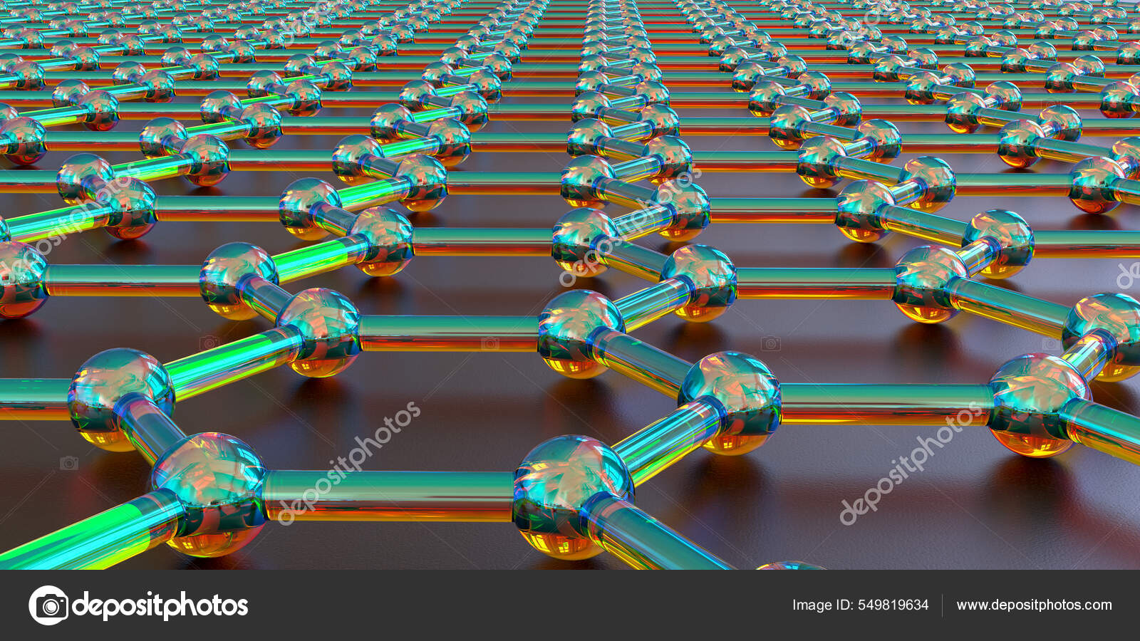 Graphene Atomic Structure Illustration Graphene Allotrope Carbon Consists Single Layer Stock ...