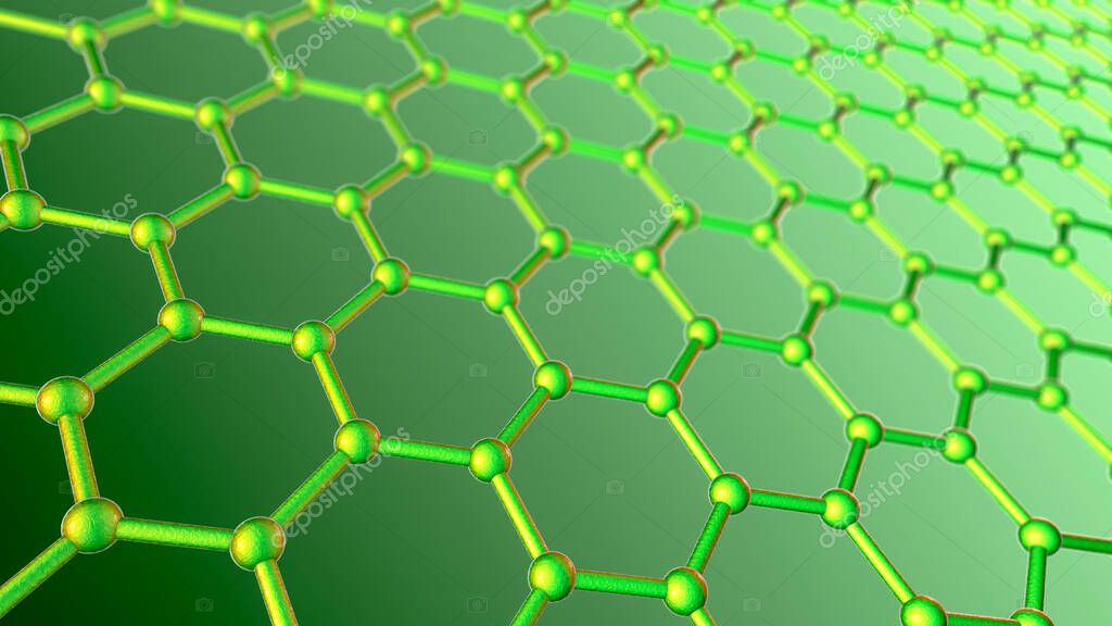 Estructura Atómica Grafeno Ilustración Grafeno Alotropo Carbono Que ...