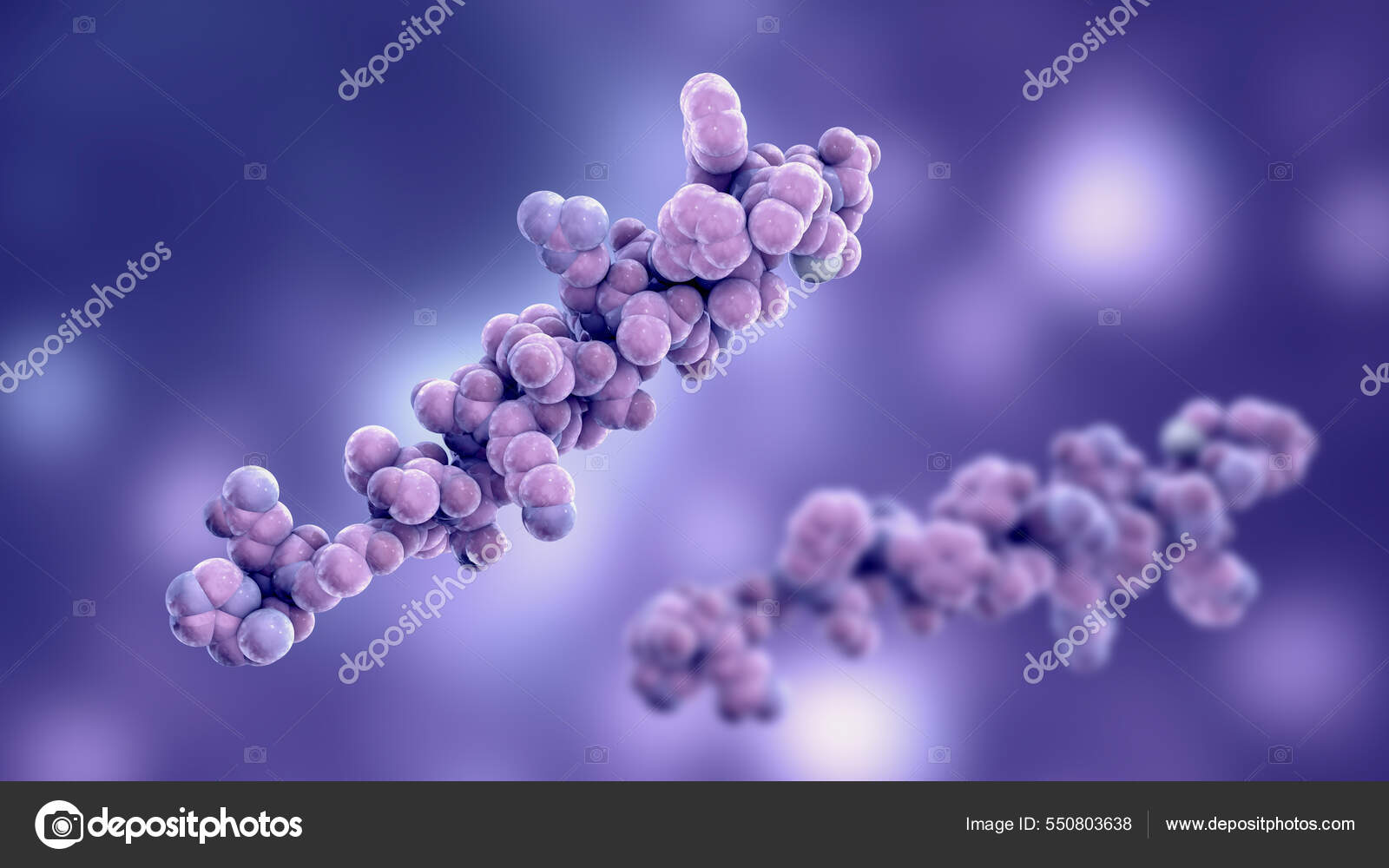 Glucagon Molecule Illustration Glucagon Peptide Hormone Produced Alpha ...