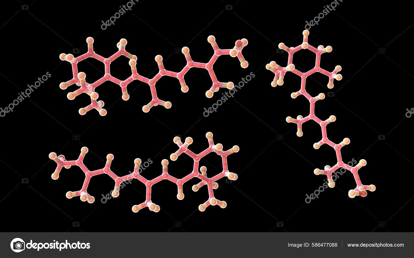 Molecular Model Vitamin Retinol Illustration Plays Important Function ...
