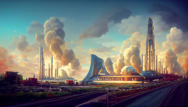 Polluted Future City