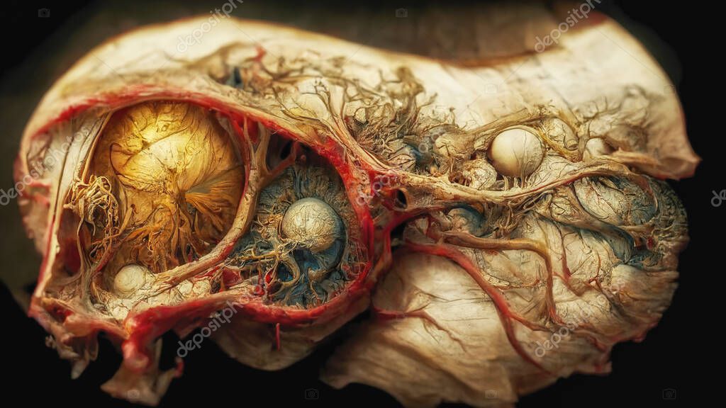 Quiste dermoide o teratoma, un tumor que contiene diversos tejidos ...