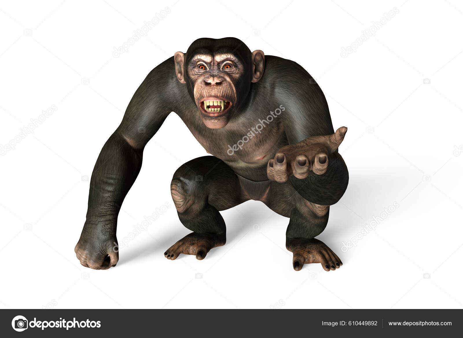Ape With Arms Up