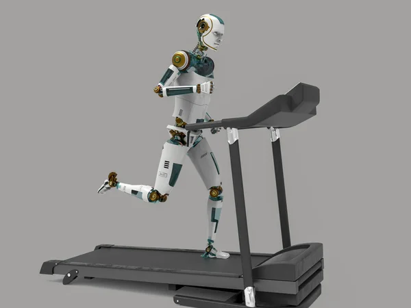 Running Humanoid Robot Illustration Artificial Intelligence Sport ...