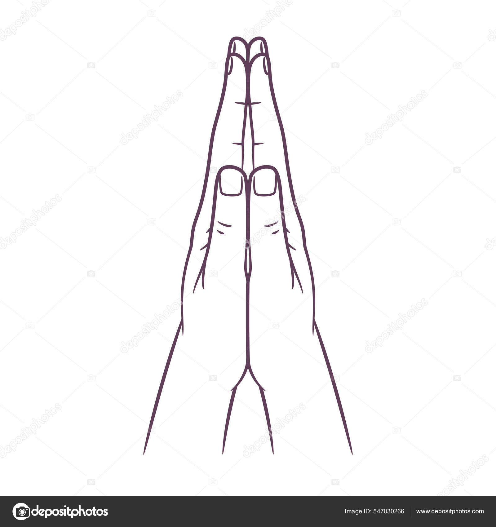 Dibujo De Manos En Oración