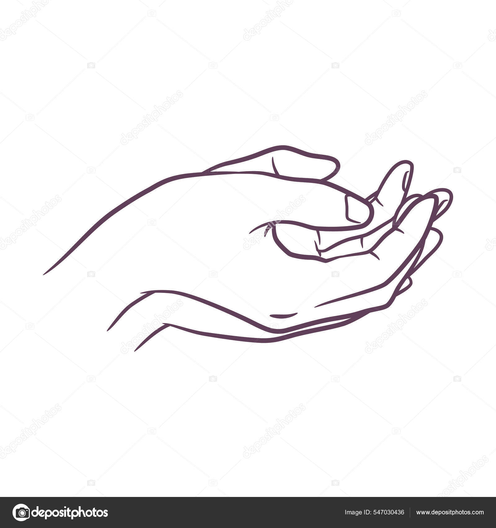 Praying Hands Line Drawing