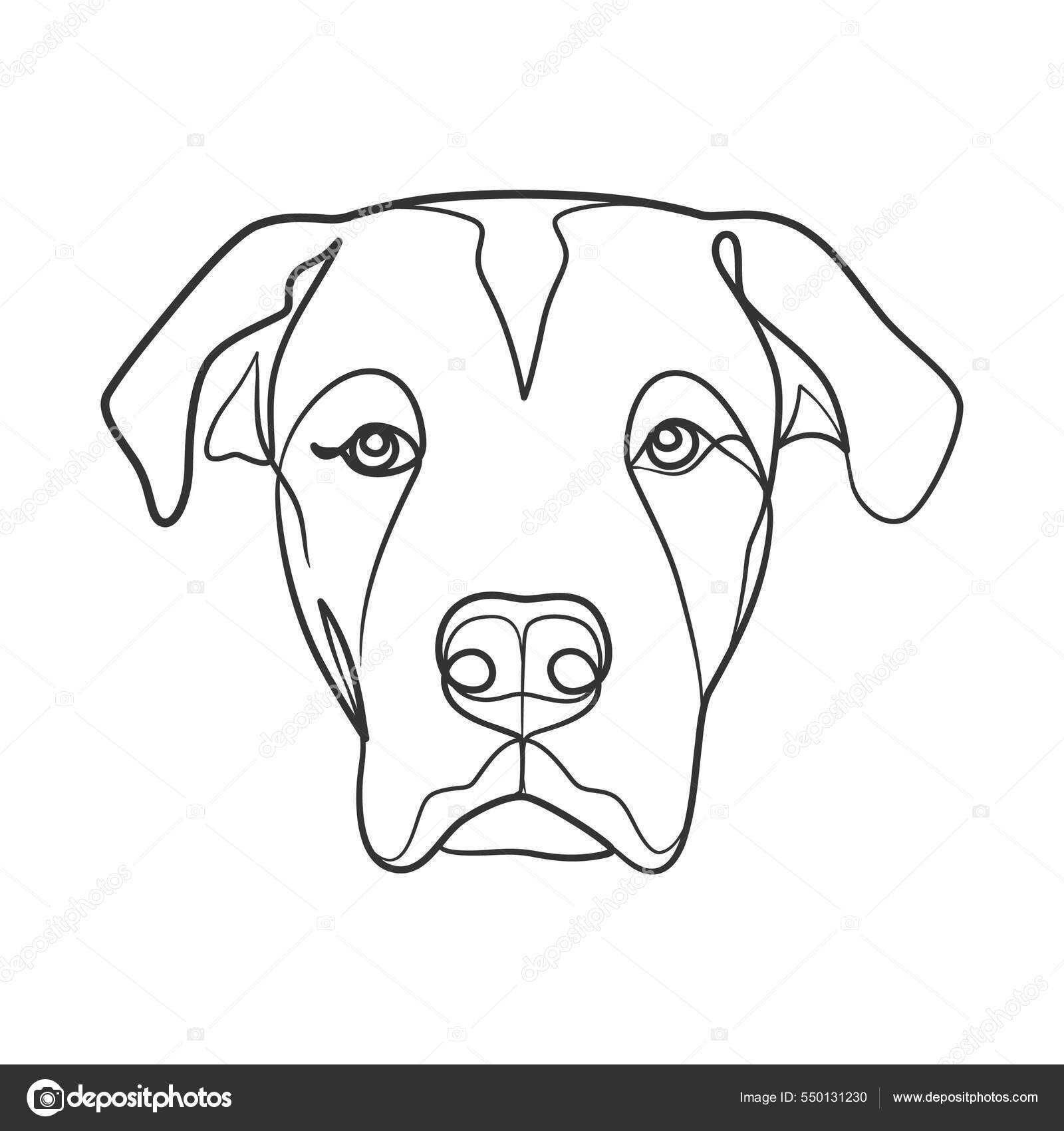 Makkelijke Tekening Van Een Hondenkop De Hond Van Beagle Eenvoudige