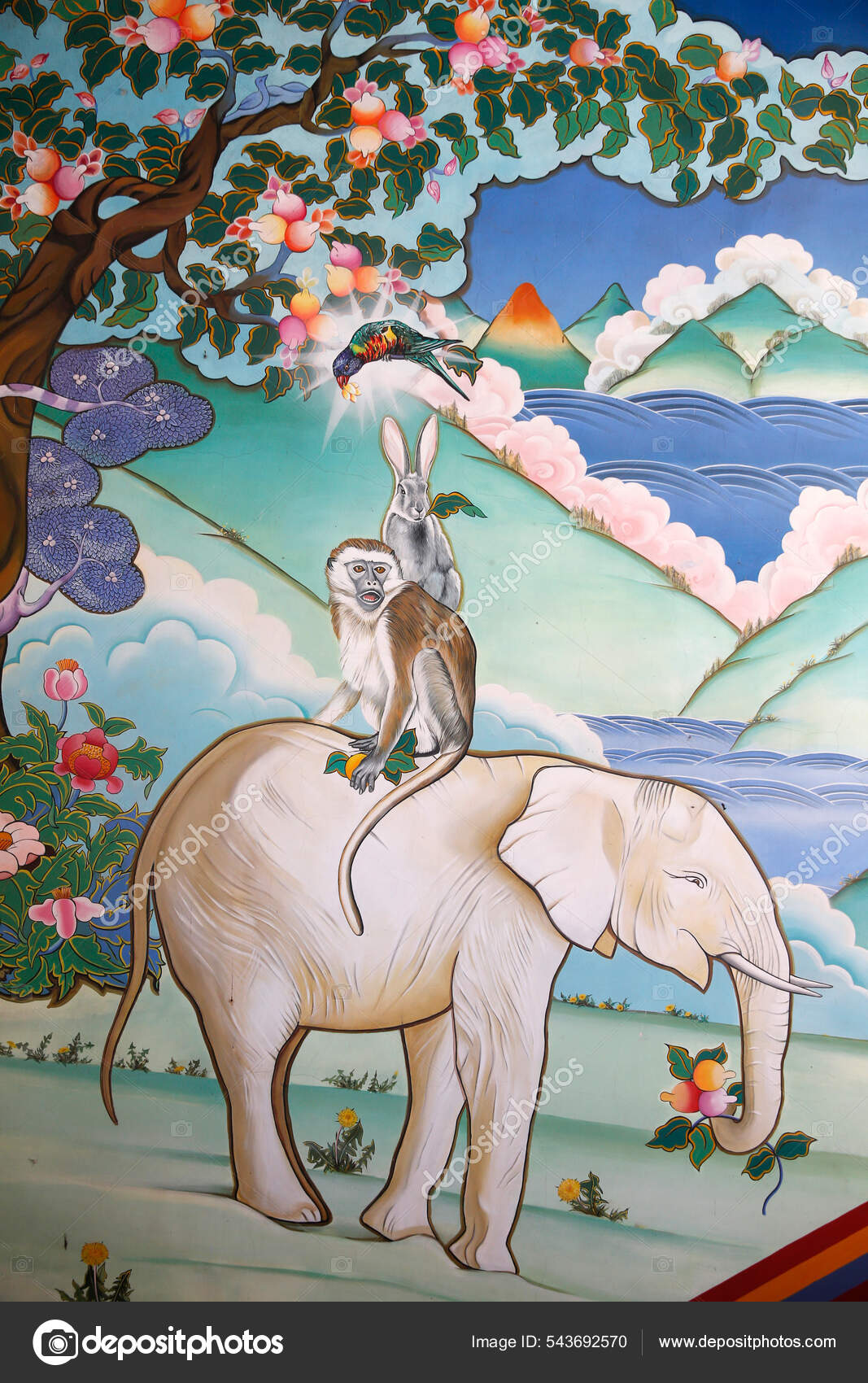 Temple Thousand Buddhas Dashang Kagyu Ling Congregation Depiction Four ...