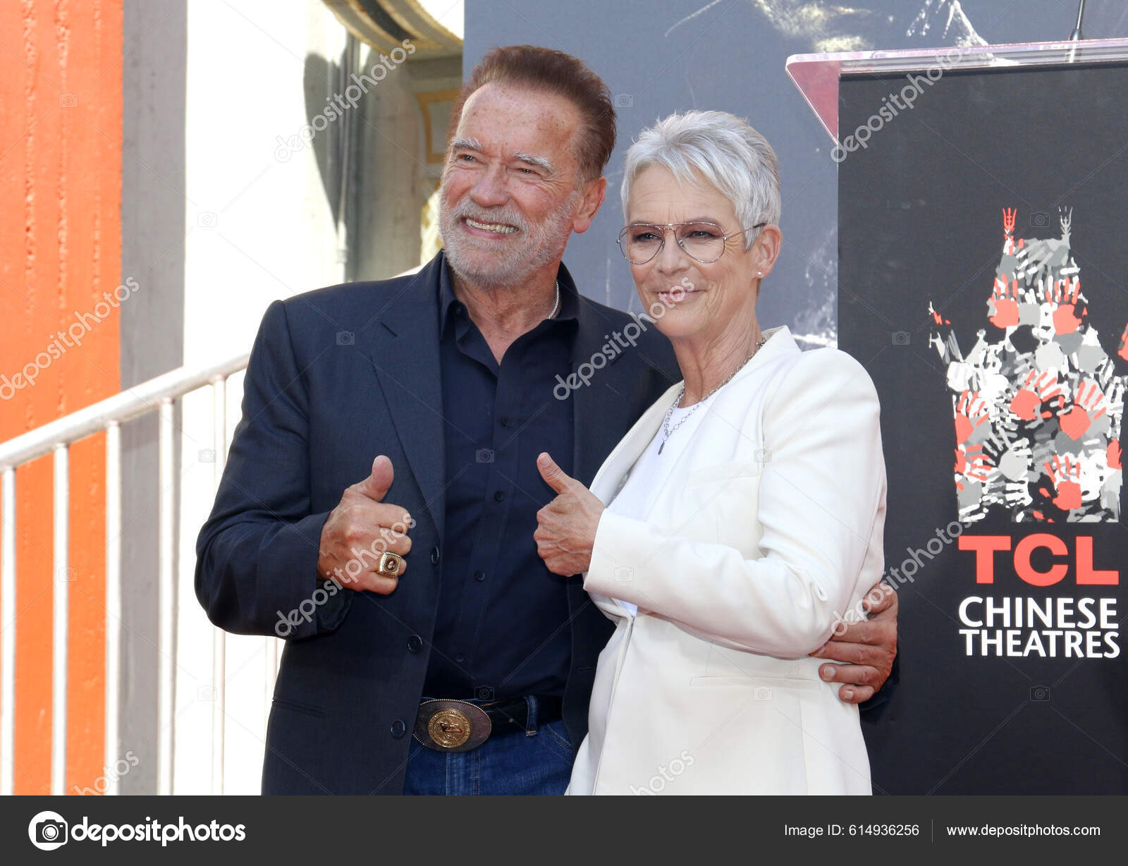 Jamie Lee Curtis Arnold Schwarzenegger Jamie Lee Curtis Hand Footprint ...