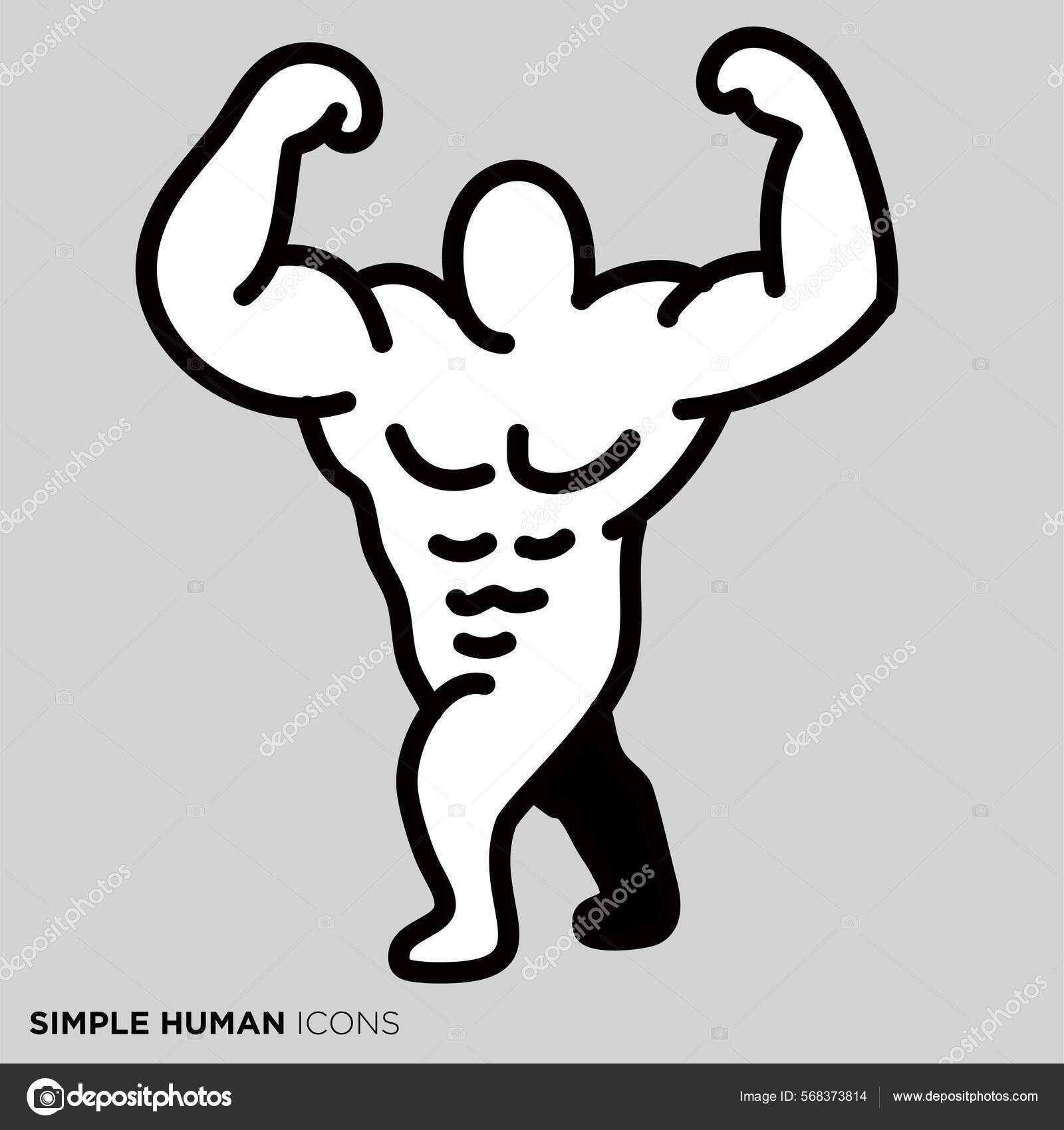 Simple Person Pose Illustration Bodybuilding Stock Vector by ©studio ...