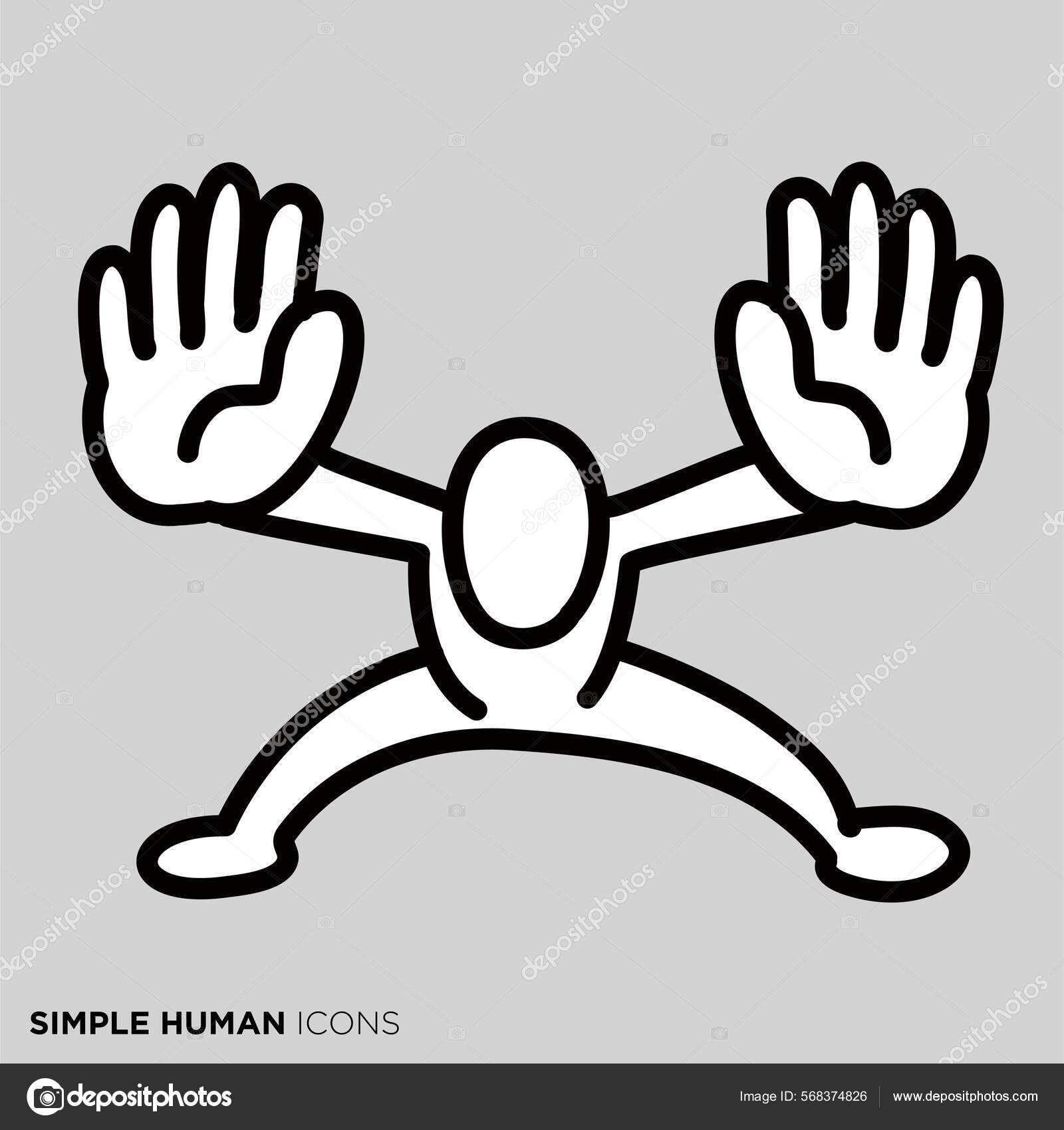 Simple Person's Pose Series Blocking Stock Vector Image by ©studio ...