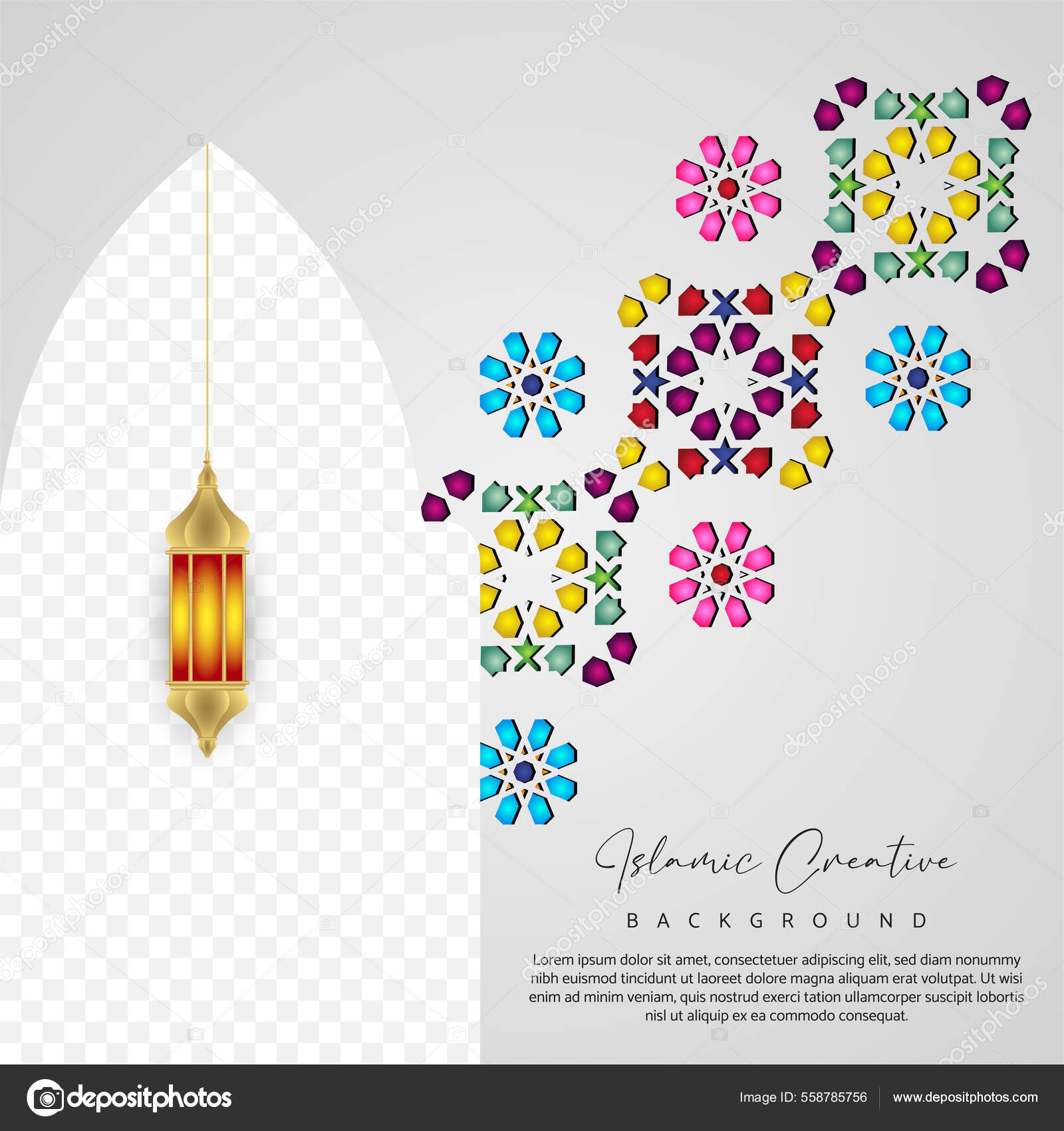 Elegant Mosque Gate Design Islamic Creative Background Islamic Mosaic ...