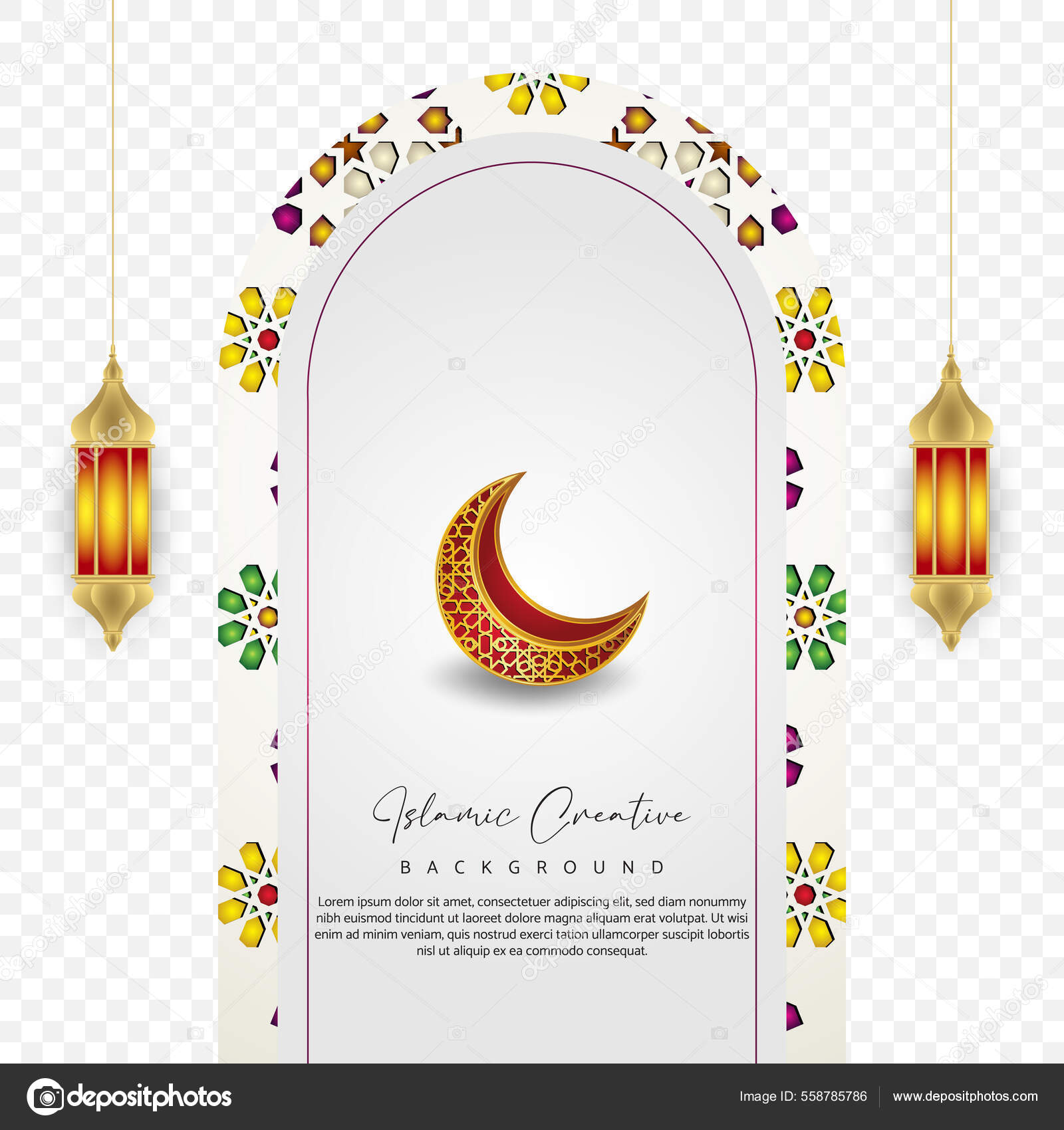 Elegant Mosque Gate Design Islamic Creative Background Islamic Mosaic ...