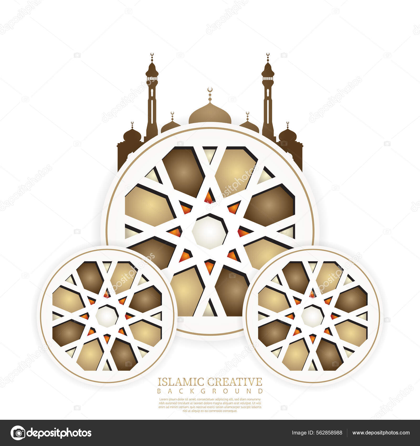 Elegant Mosque Gate Design Islamic Creative Background Islamic Mosaic ...