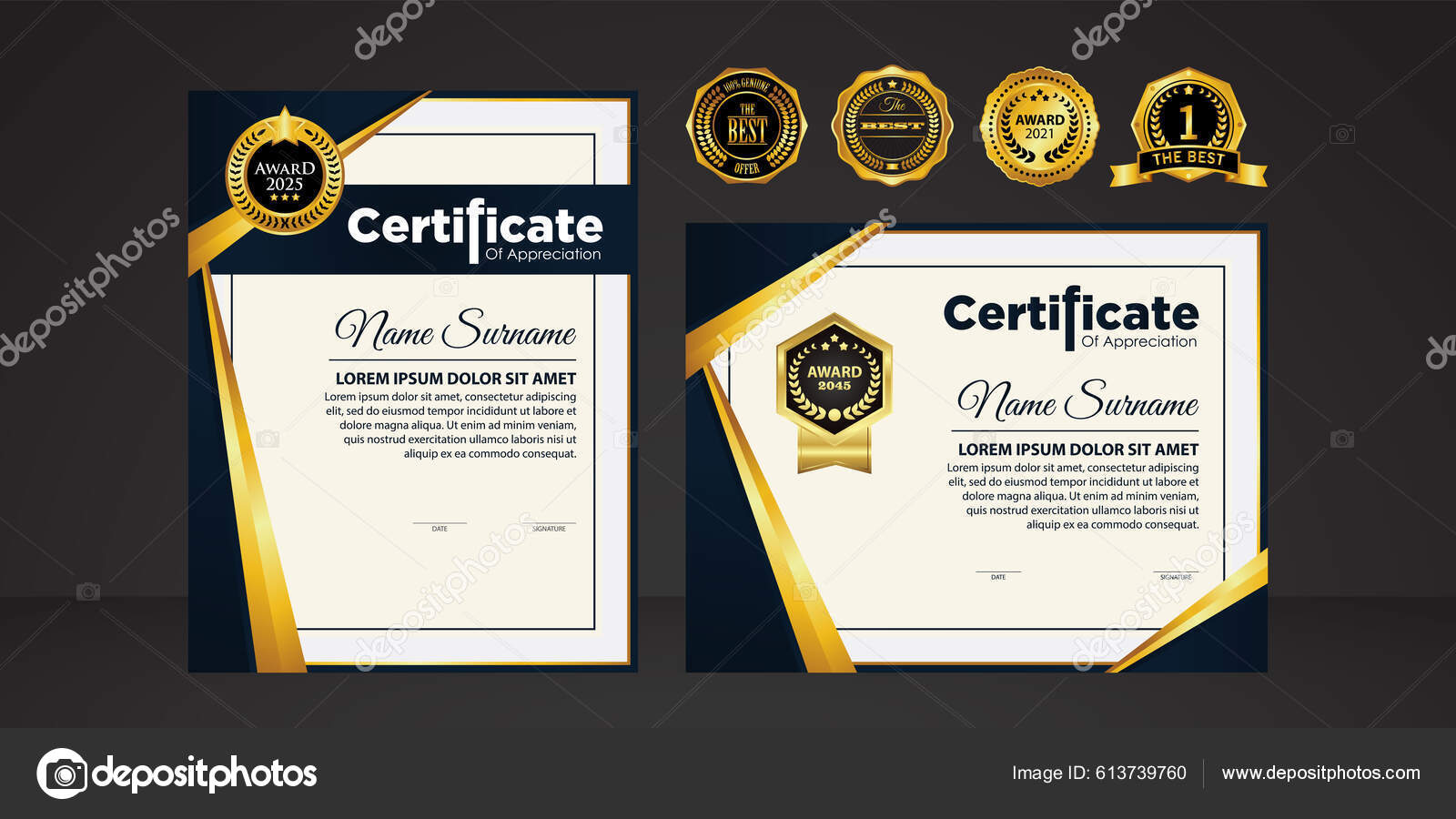 Modern Certificate Vector