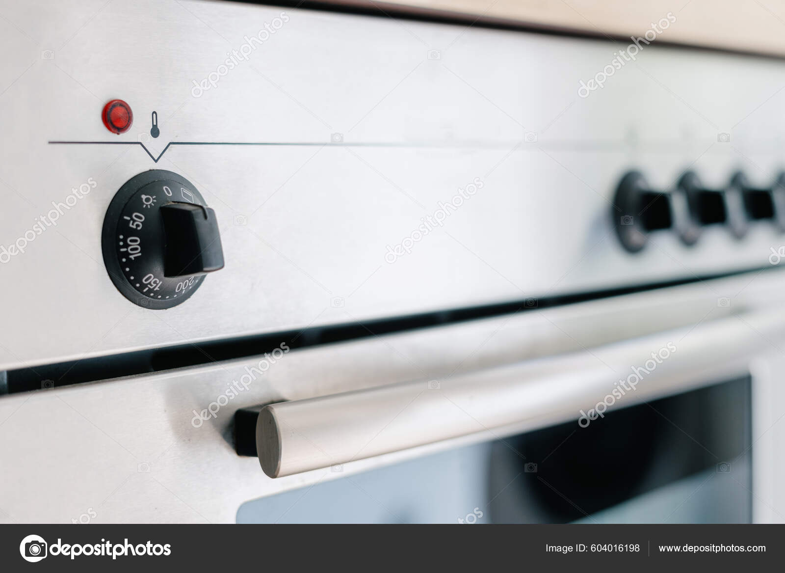 Control Panel Built Electric Oven Button Adjustment Temperature Closeup ...