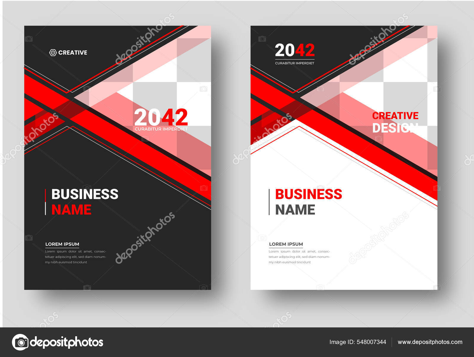 Rød Farveskema Baggrund Business Book Cover Design Skabelon Kan ...