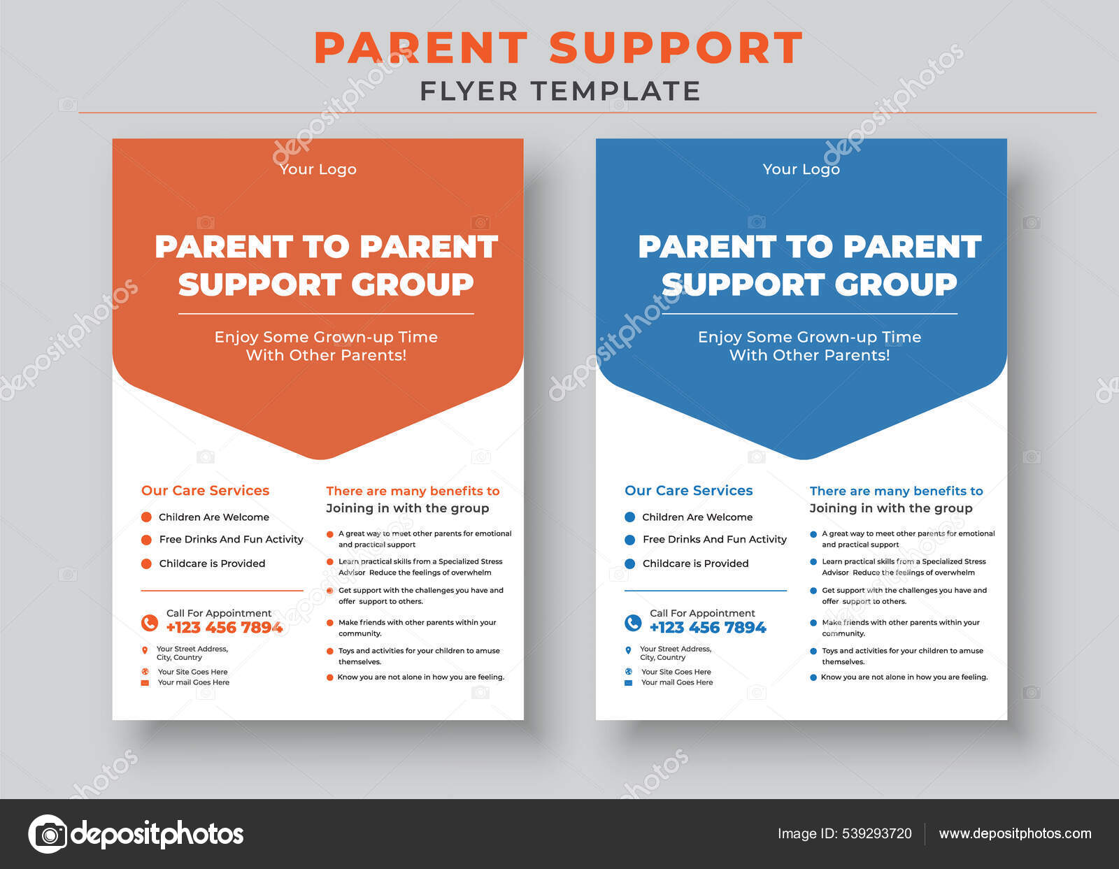 Support Group Flyer Templates Parent Support Flyer Template Stock ...