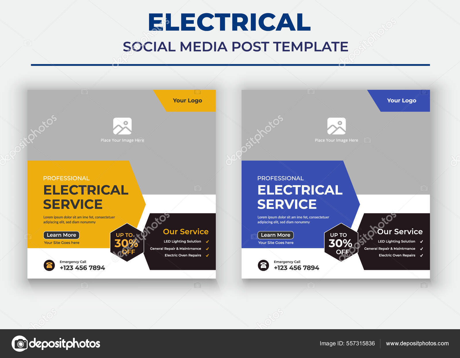 Professional Electrical Service Poster Electrical Social Media Post ...