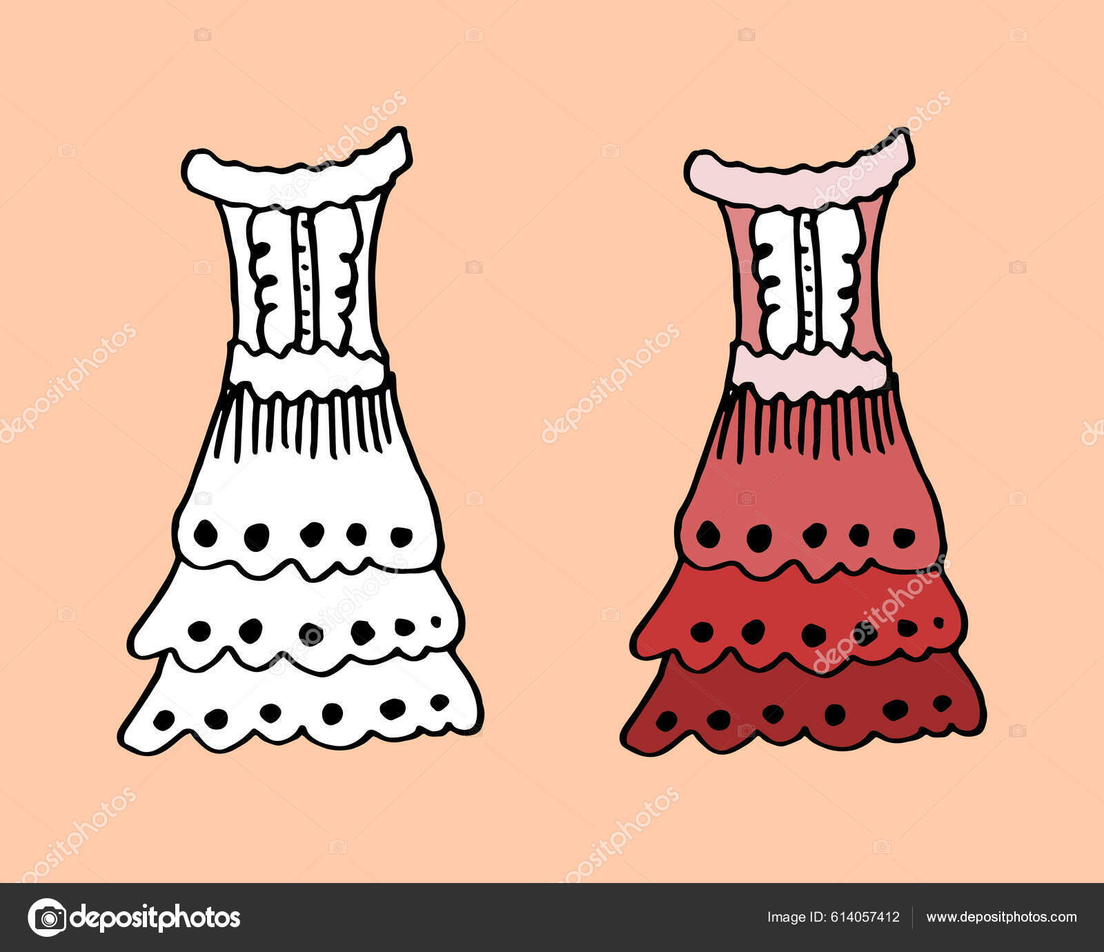 Doodle Hand Drawing Kid Clothes Vector Illustration Lines Coloring ...