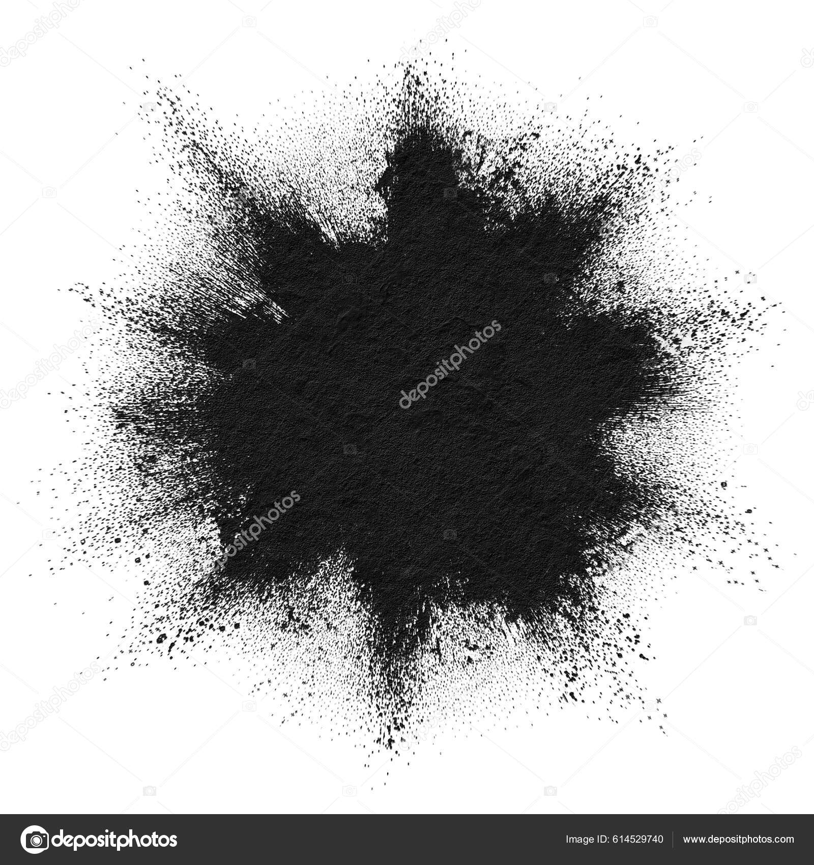 Black Powder Explosion Background Charcoal Explosive Splatter White ...