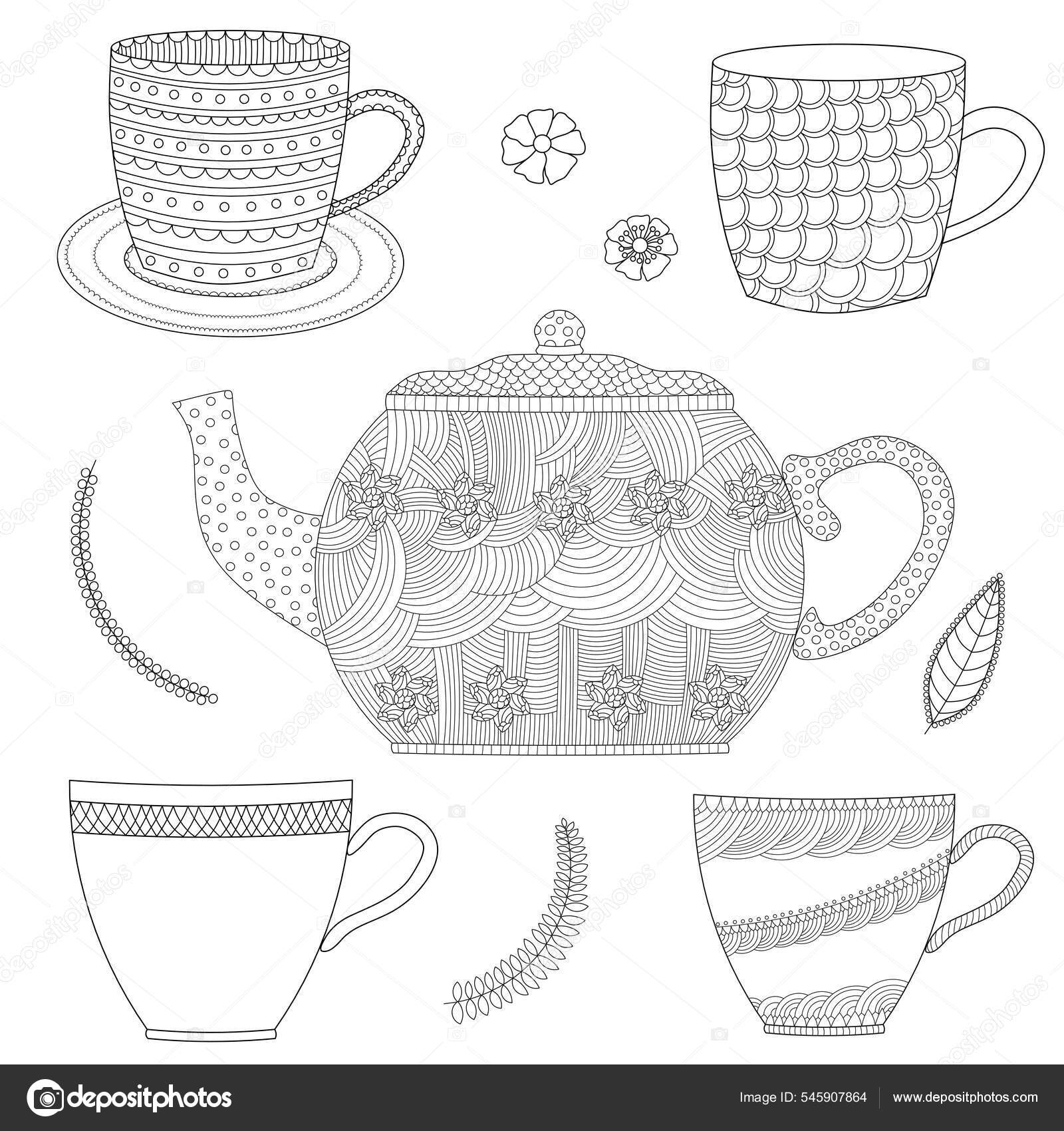 Tea Cup Coloring Pages
