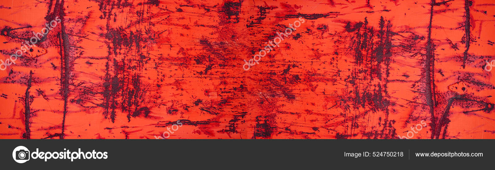 Rusty Red Painted Peeled Metal Steel Wall Texture Background Banner ...