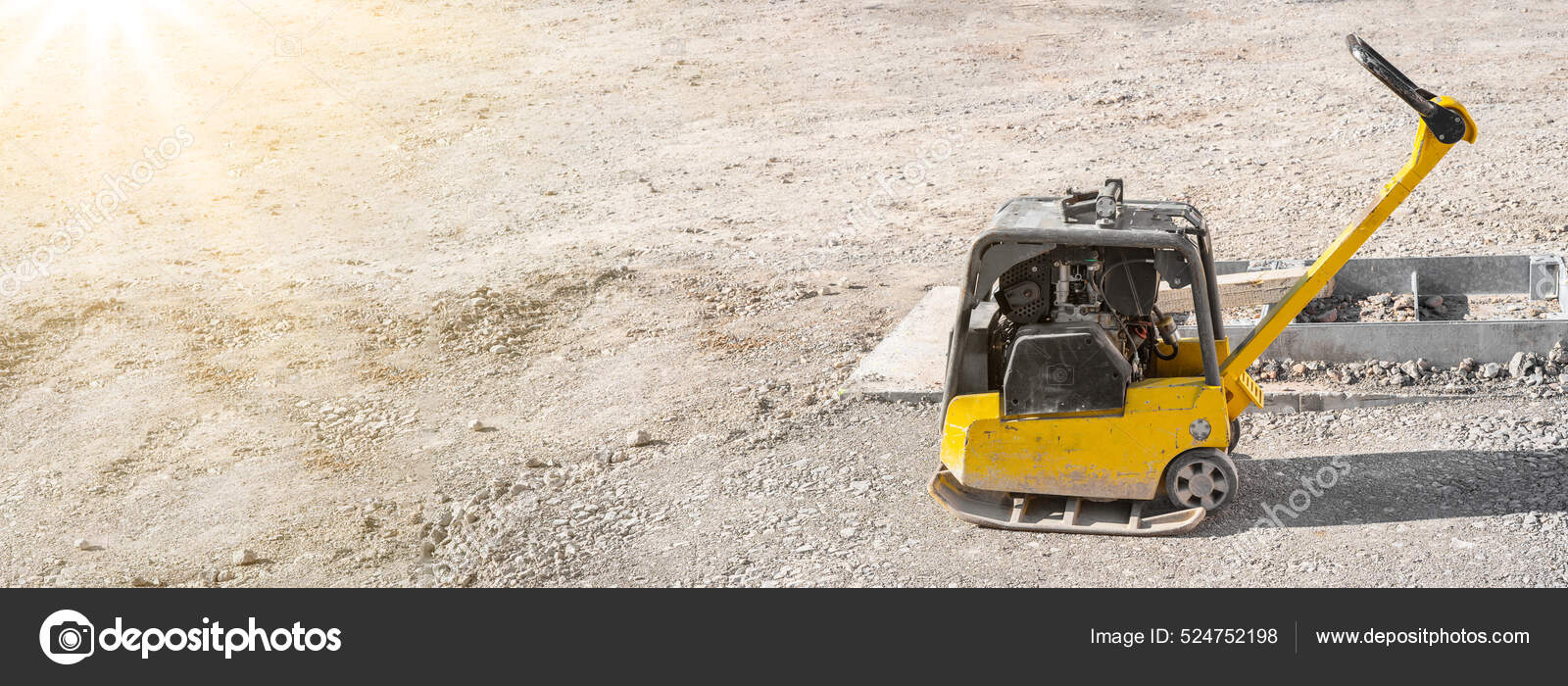 Civil Engineering Road Construction Construction Site Vibrating Plate ...