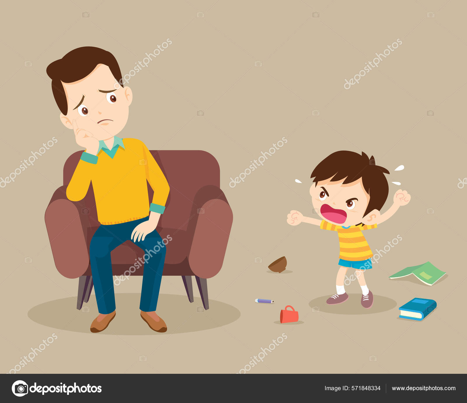 Parent Scolding Child Clipart Thinking