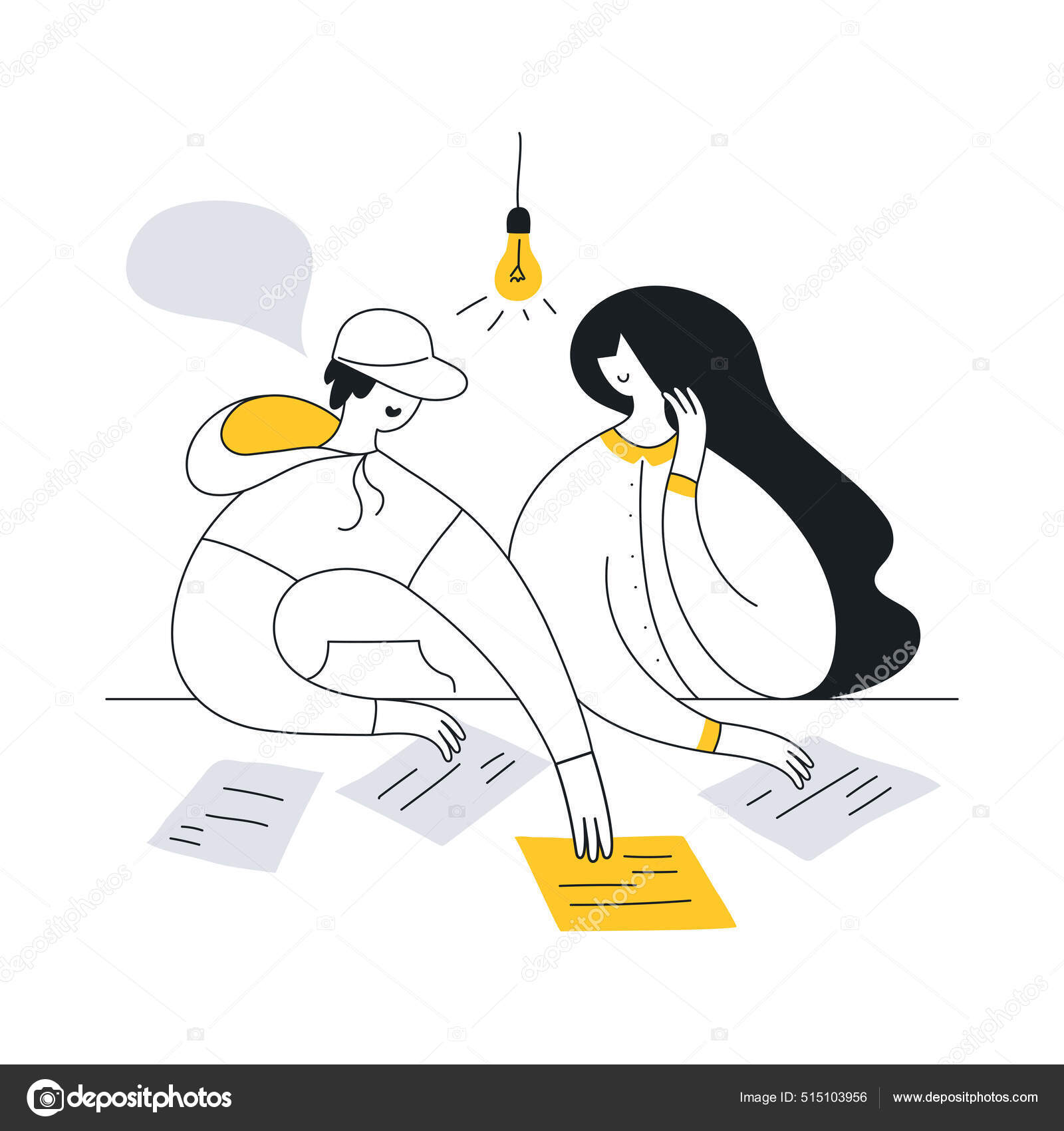 Team Meeting Teamwork Concept Discussion Project Prioritization Tasks ...