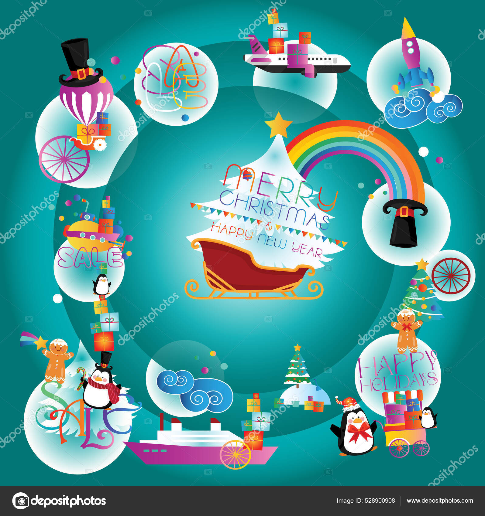 2022 Mal for julekort for julekort – stockvektor ©Nadyon 528900908