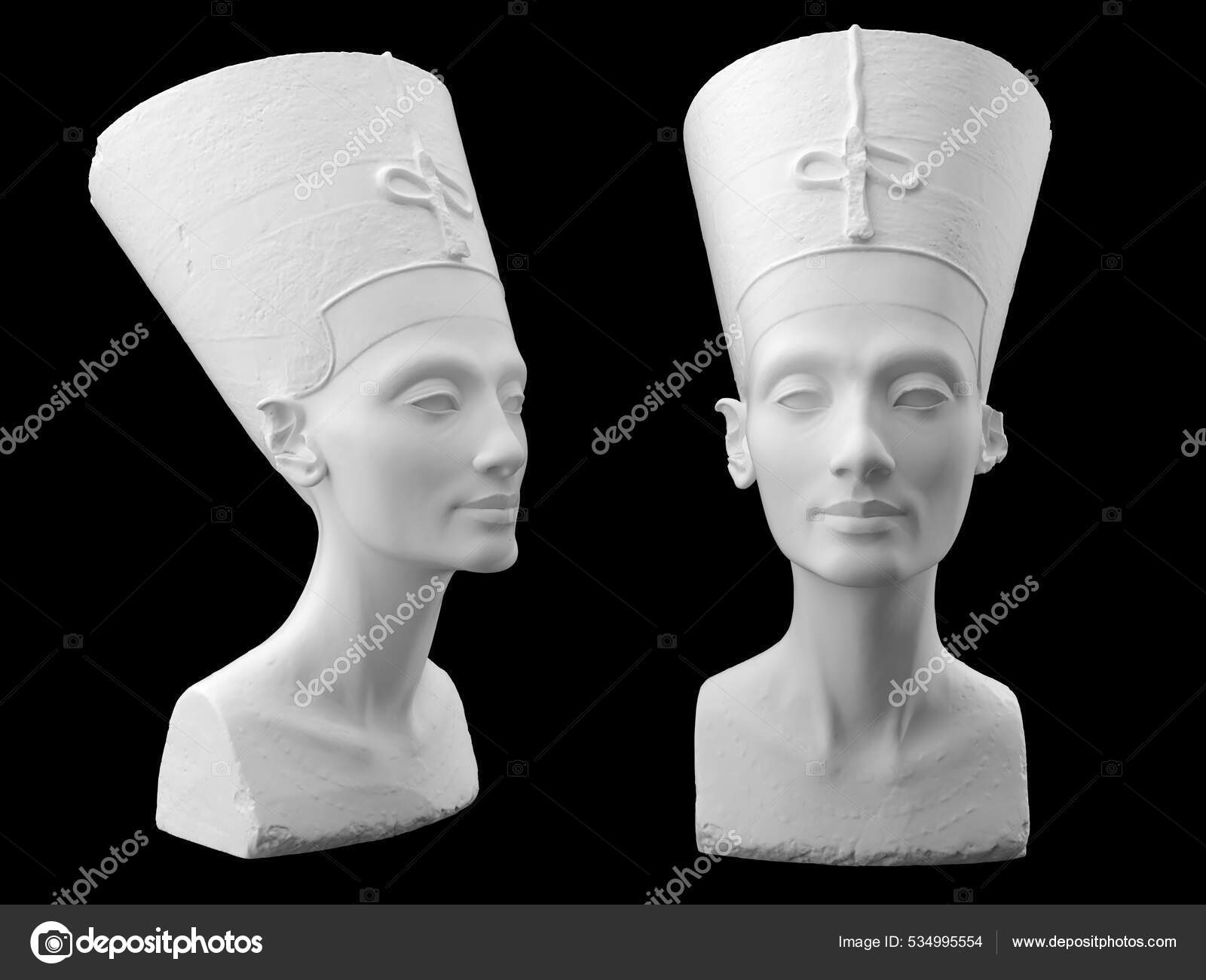 Statue Nefertiti Isolated Black Bakground Image Stock Photo by ©stasnds ...