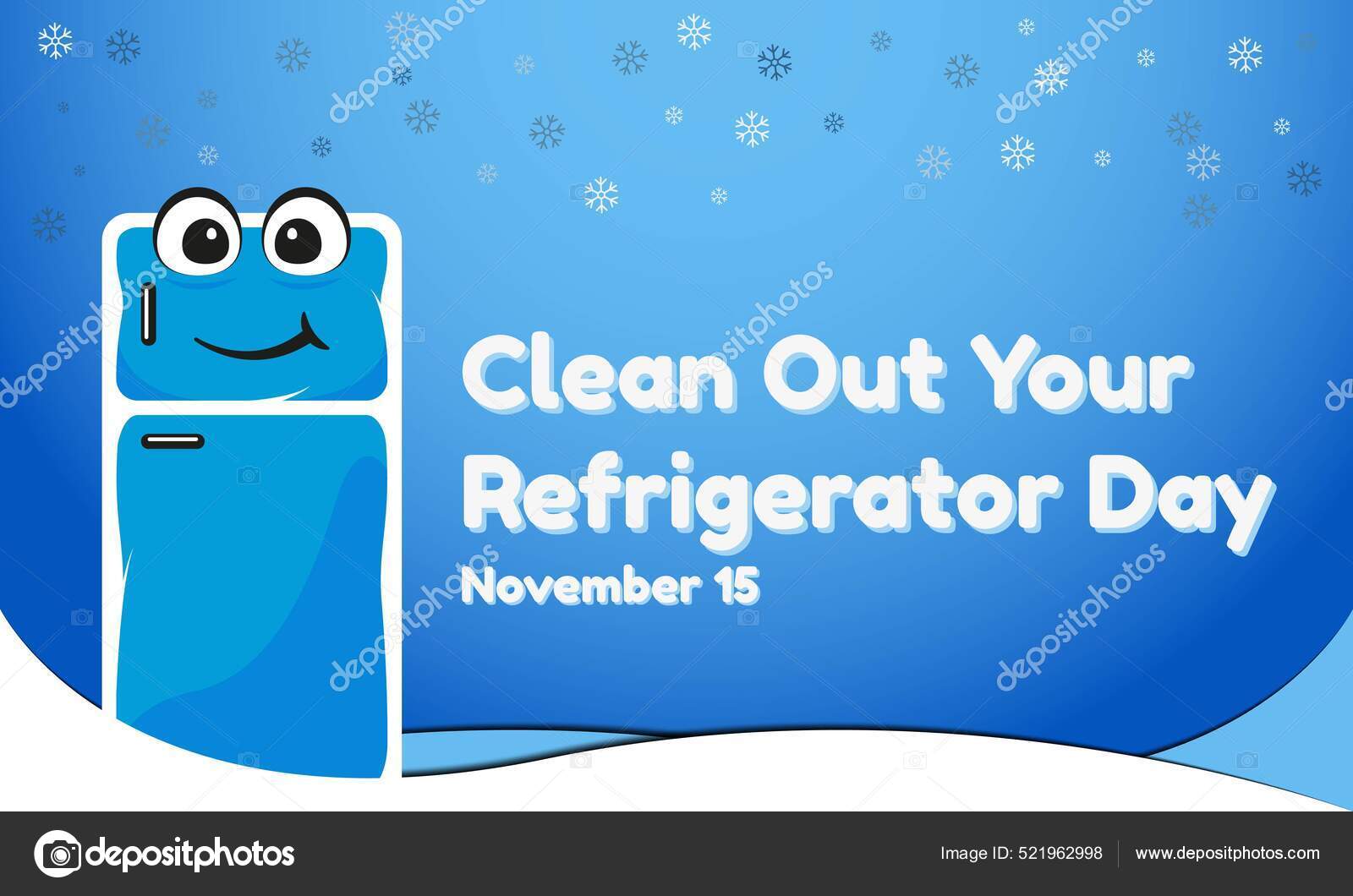 Clean Out Your Refrigerator Day Background November Greeting Card ...