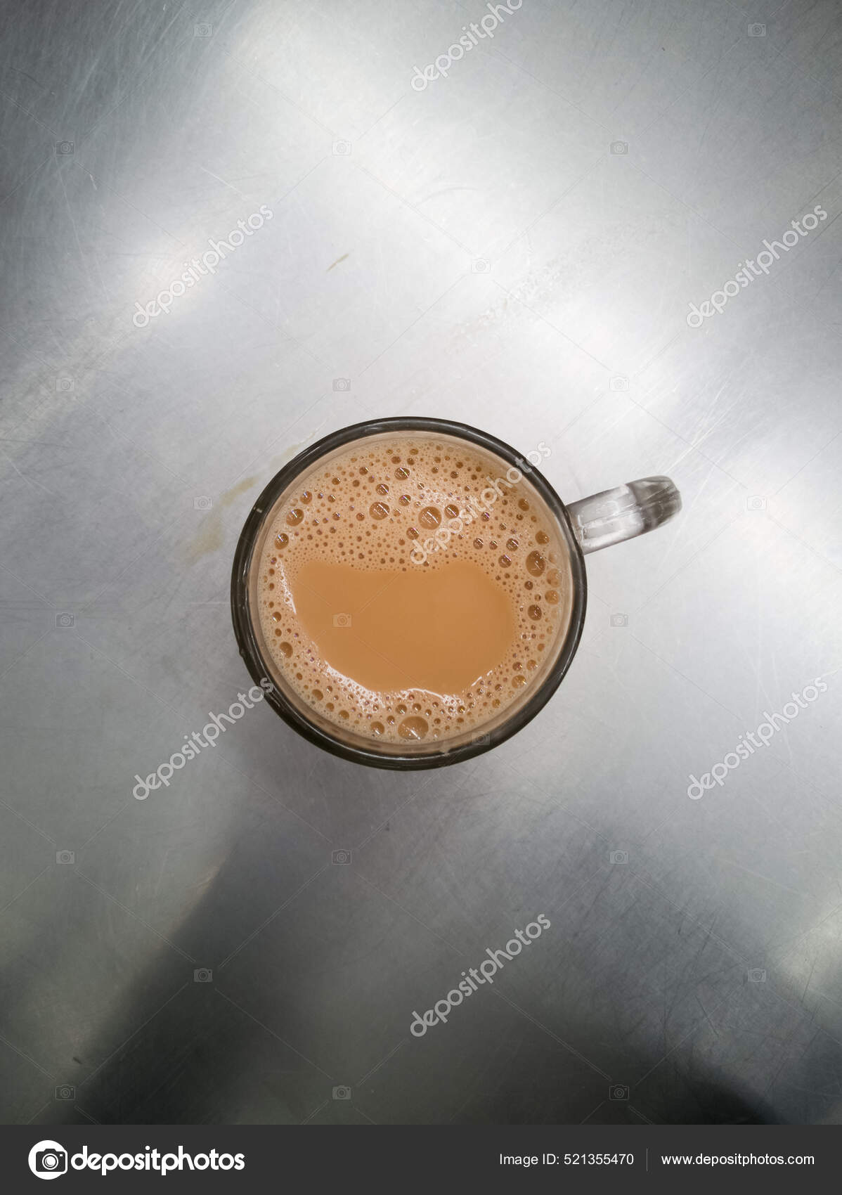 Teh Tarik Pulled Tea Famous Sweet Milk Tea Malaysia Bubble — Stock ...