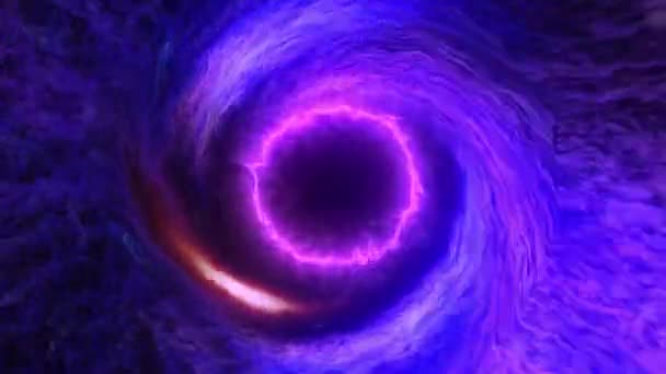 Pink Purple Black Hole Rotation Deep Space Background Animation ...