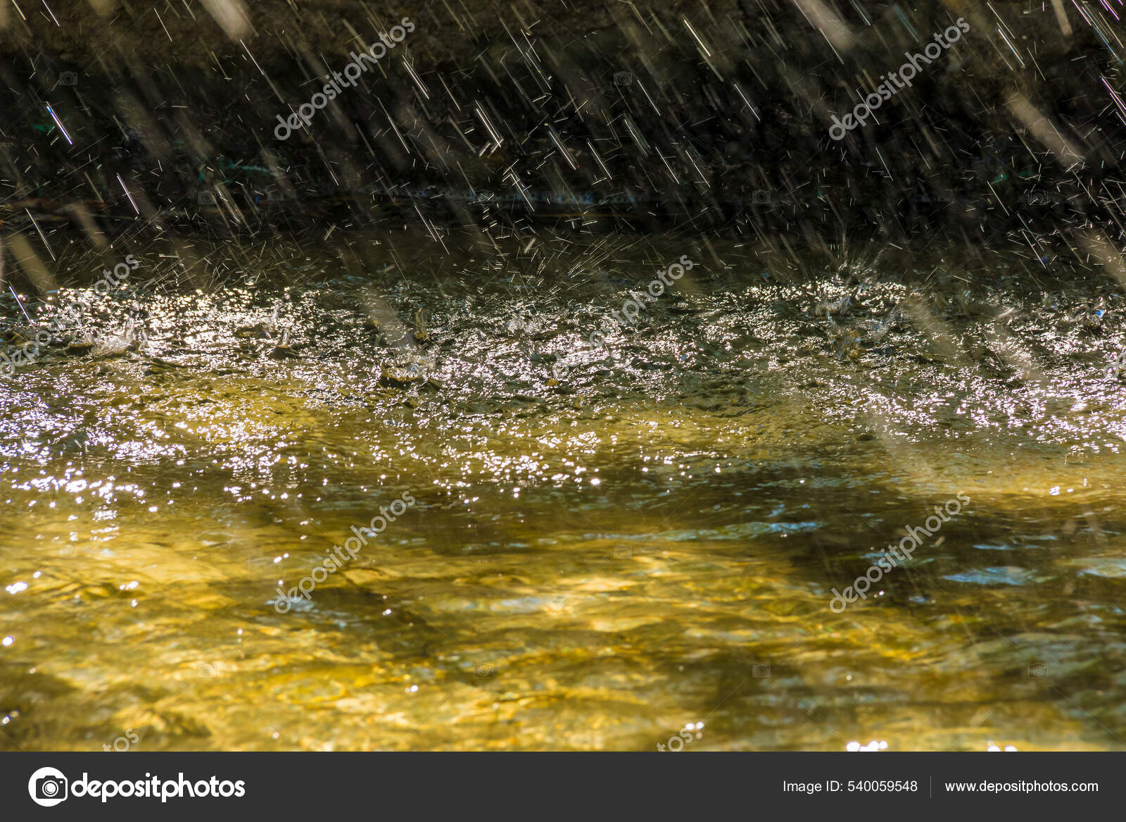 Abstract Photo Water Surface Ripple Many Falling Drops — Stock Photo ...