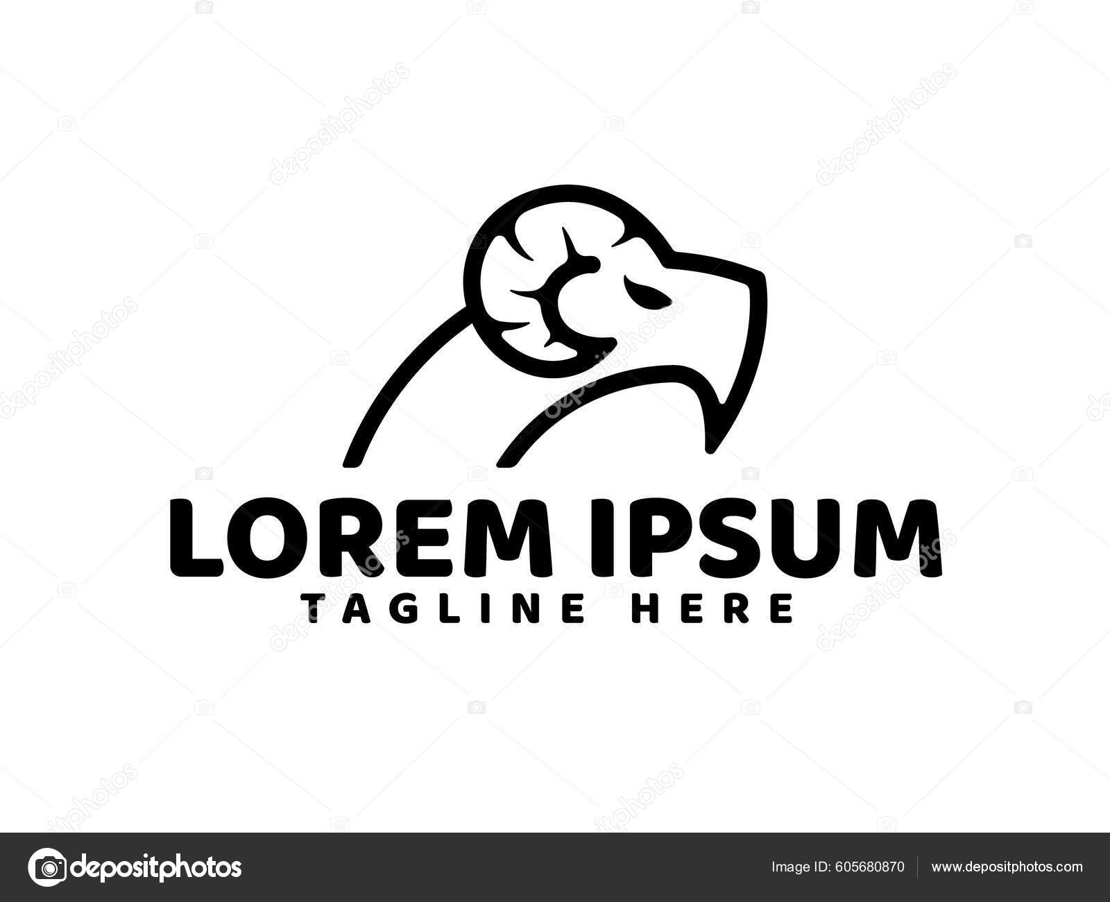 Lamb Logo Abstract Line Head Lamb Goat Logo Premium Vector Stock Vector ...