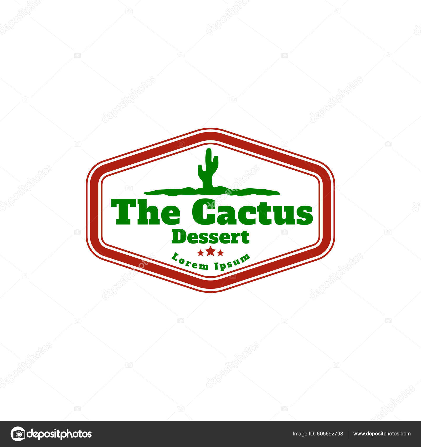 Cactus Desert Western Logo Illustration Desert Logo Cactus Logo Vector ...